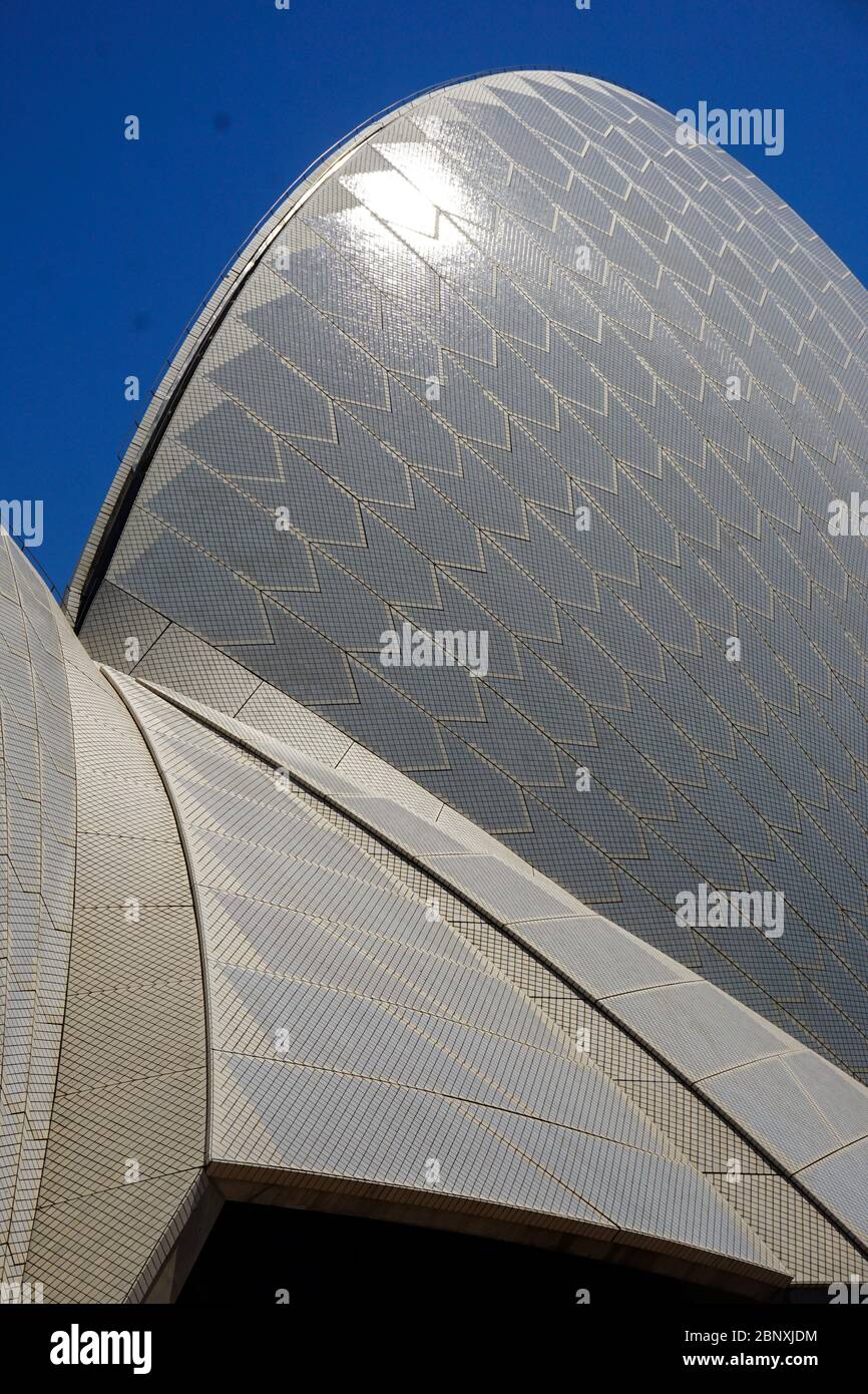 pattern of roof tiles on Sydney opera house, Australia Stock Photo - Alamy