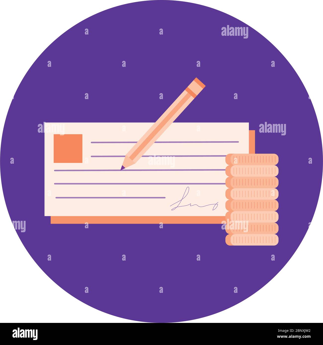 banknote with pencil block style Stock Vector Image & Art - Alamy