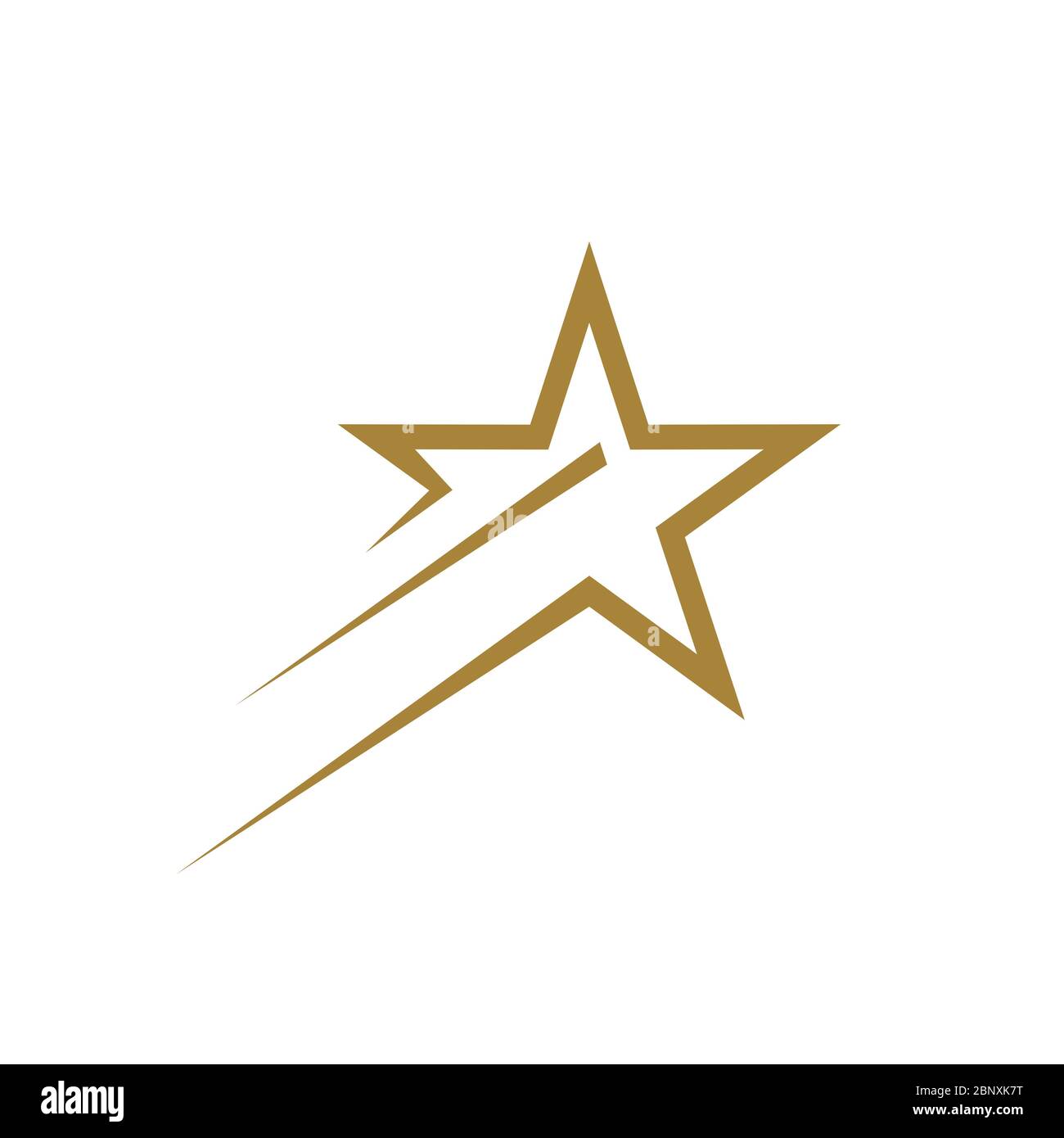 Gold Star Line Logo Template Illustration Design. Vector EPS 10 Stock ...
