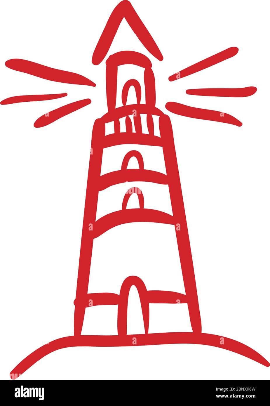lighthouse maritime hand draw style icon Stock Vector Image & Art - Alamy