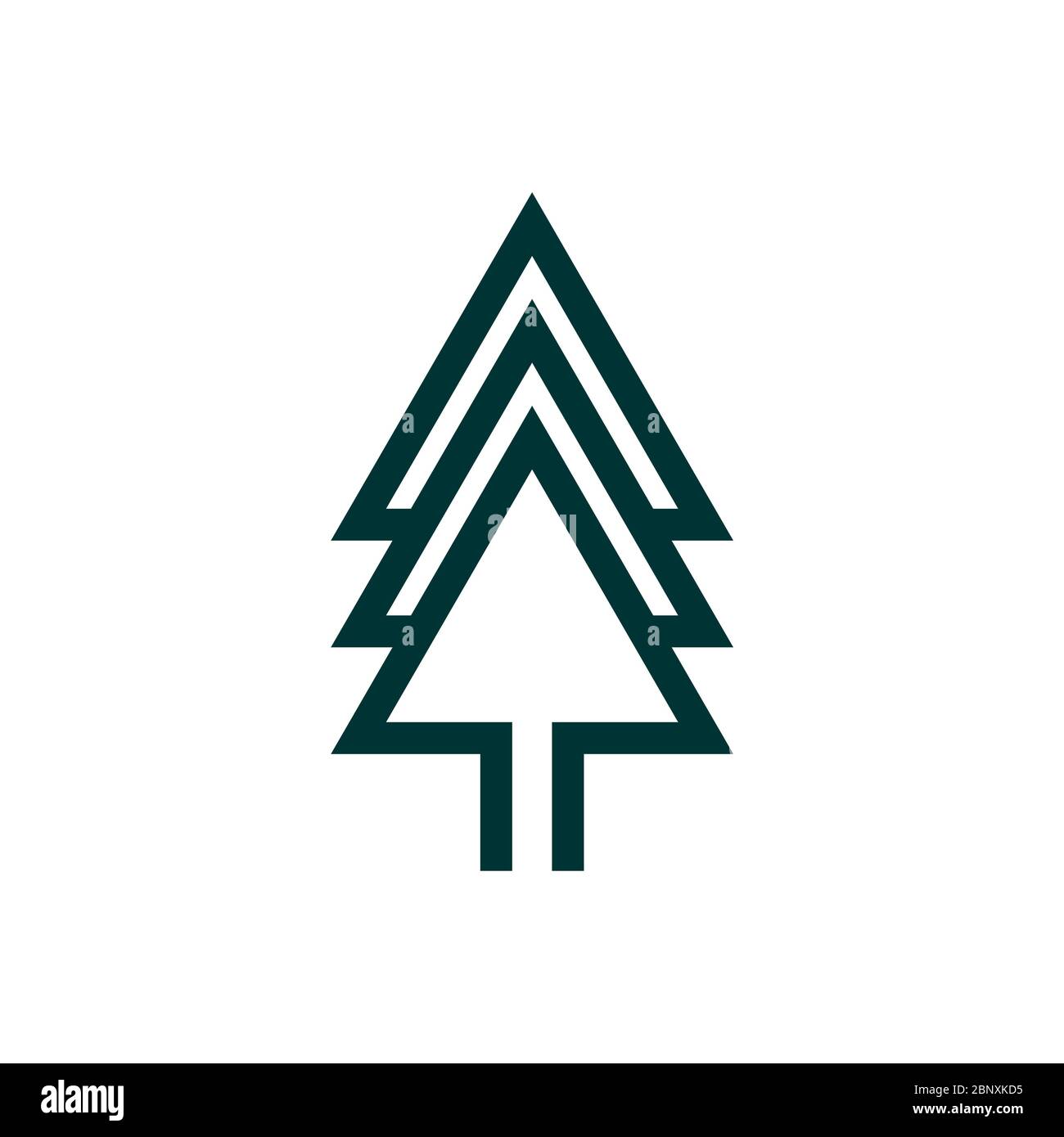 Pine Tree Arrow Logo Template Illustration Design. Vector EPS 10 Stock ...