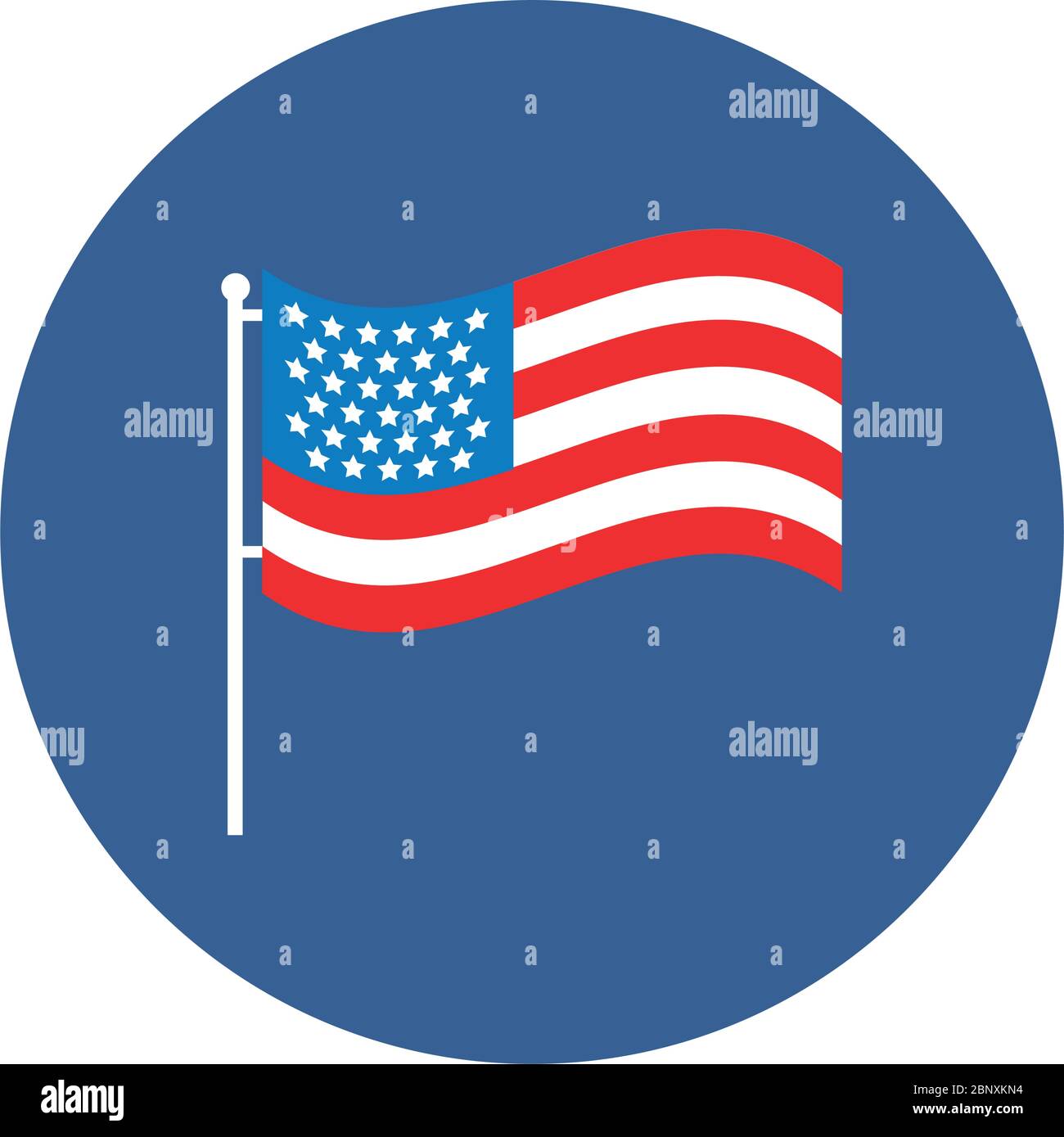 usa flag block style icon Stock Vector Image & Art - Alamy