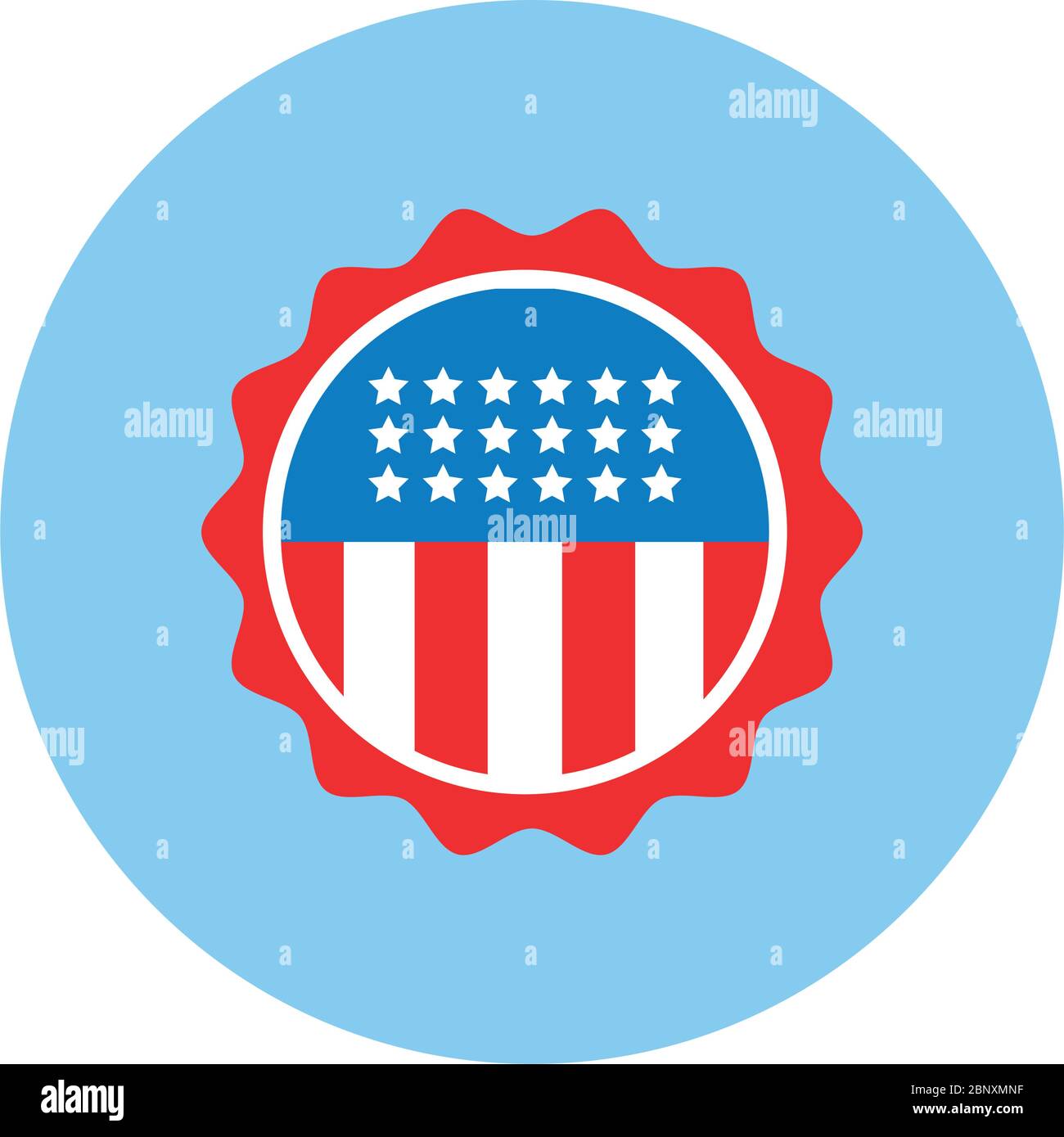 usa flag circular frame block style Stock Vector Image & Art - Alamy