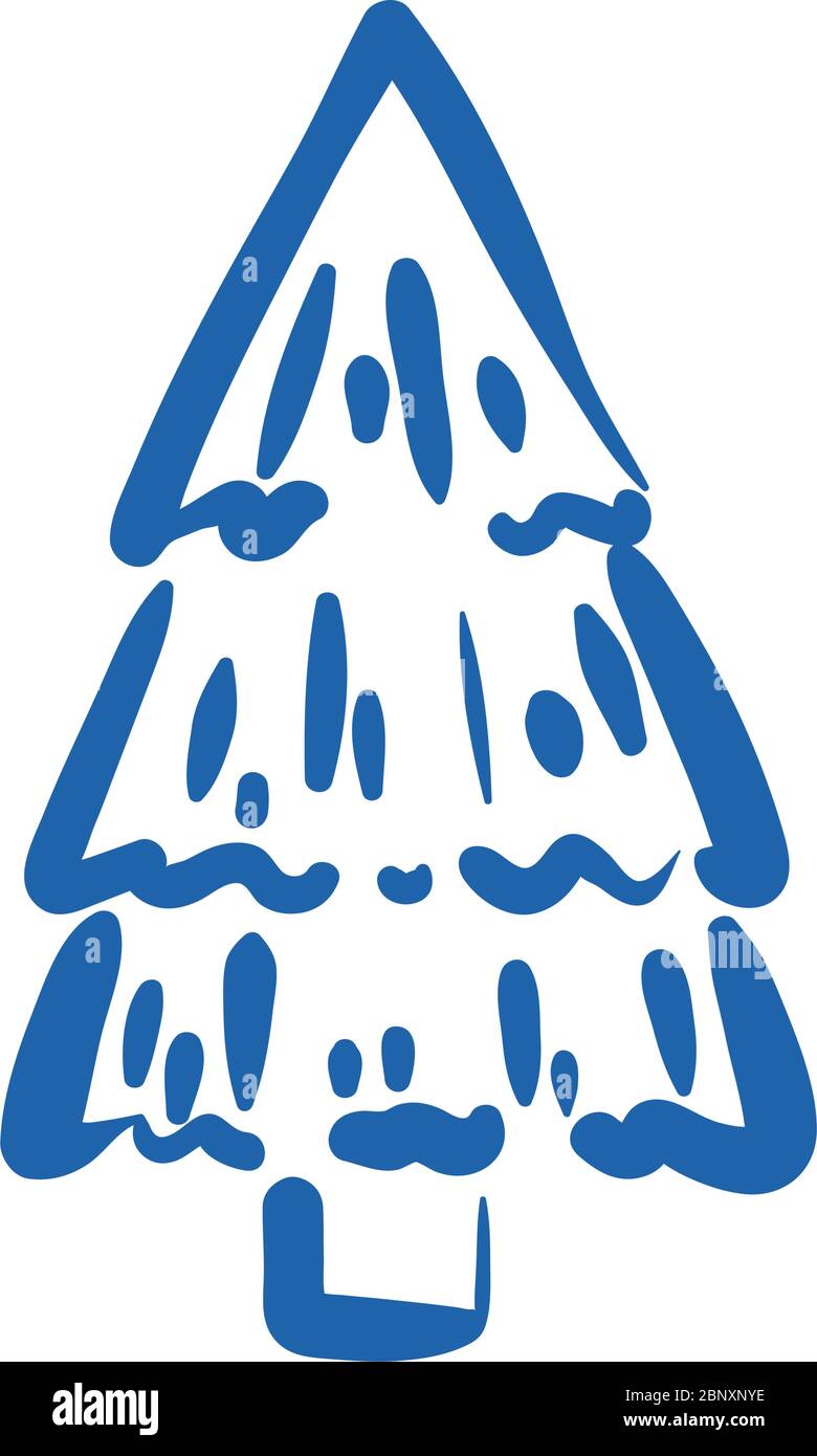 pine tree plant hand draw style icon Stock Vector Image & Art - Alamy