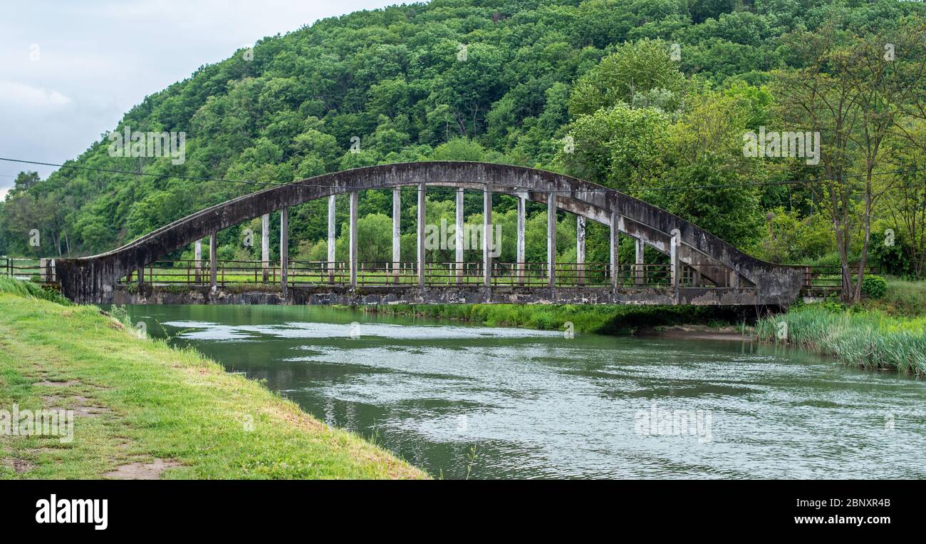 Old reinforced concrete bridge Stock Photo - Alamy