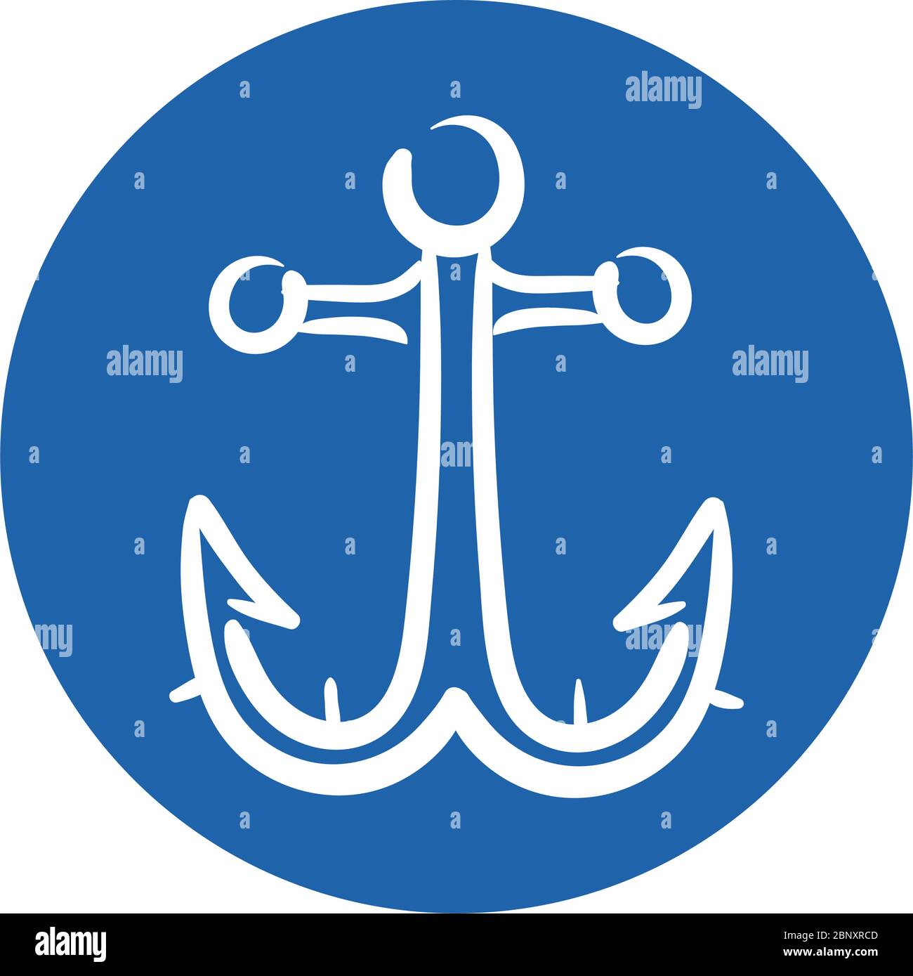 marine anchor block style icon Stock Vector Image & Art - Alamy