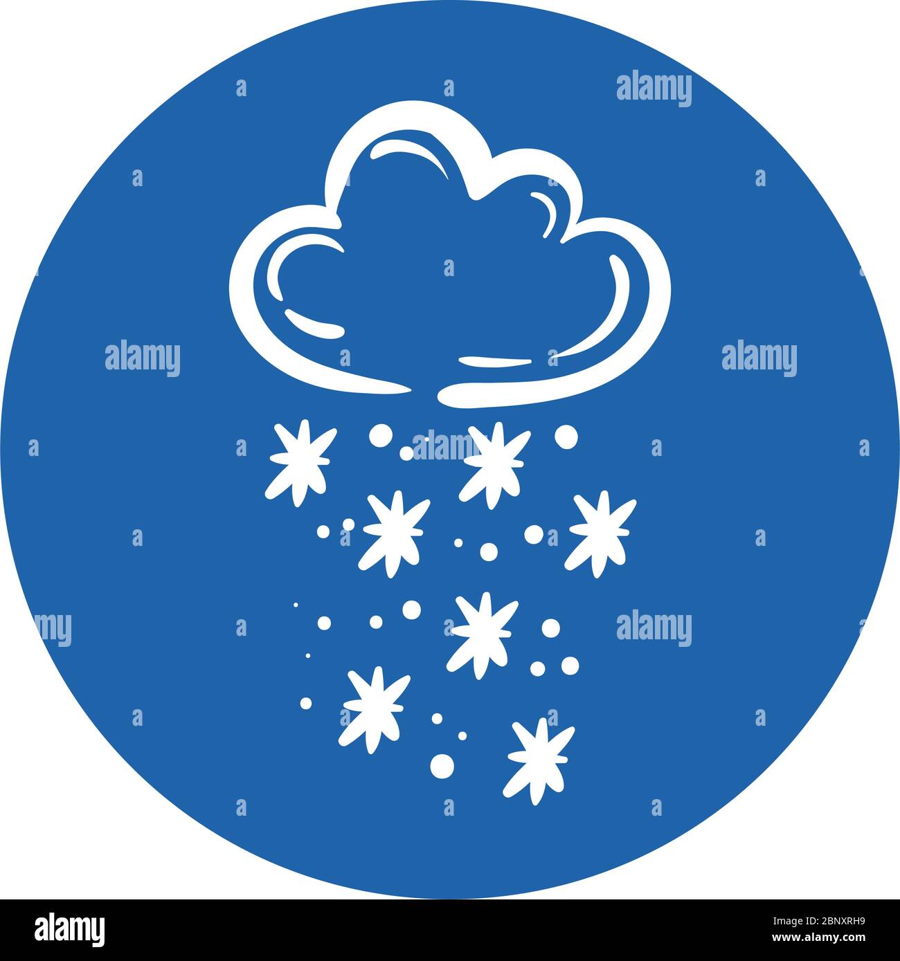 cloud with snowflakes block style icon Stock Vector Image & Art - Alamy