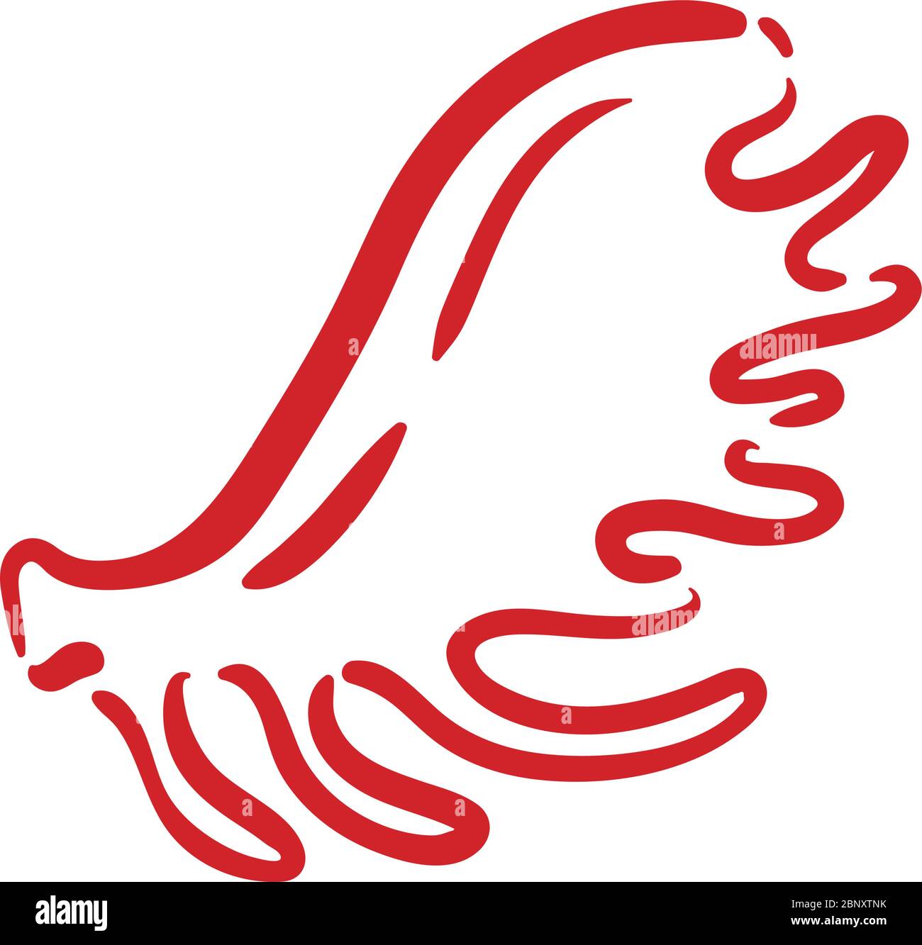 bird wing hand draw style icon Stock Vector Image & Art - Alamy