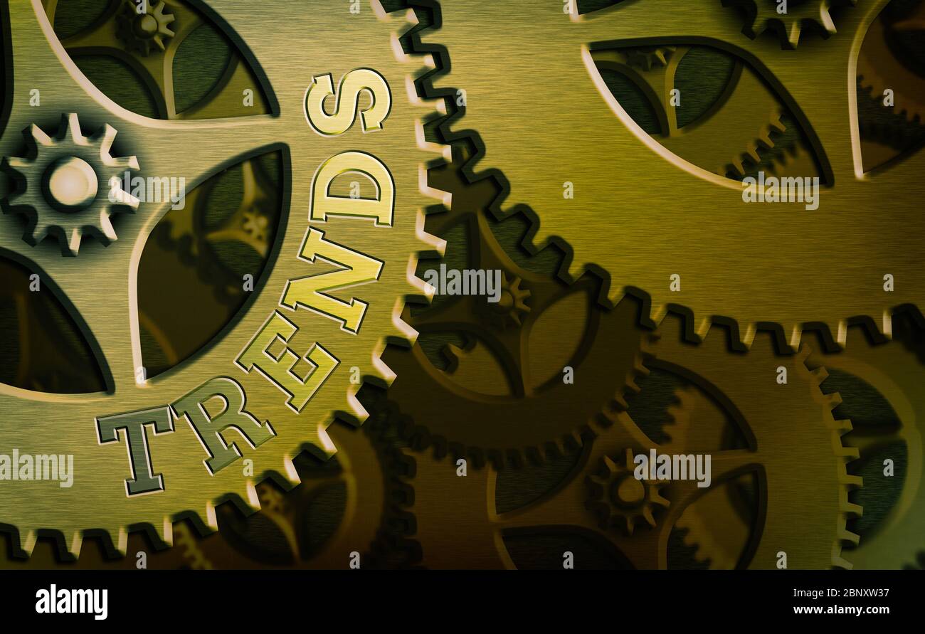 Text sign showing Trends. Business photo text general direction in ...