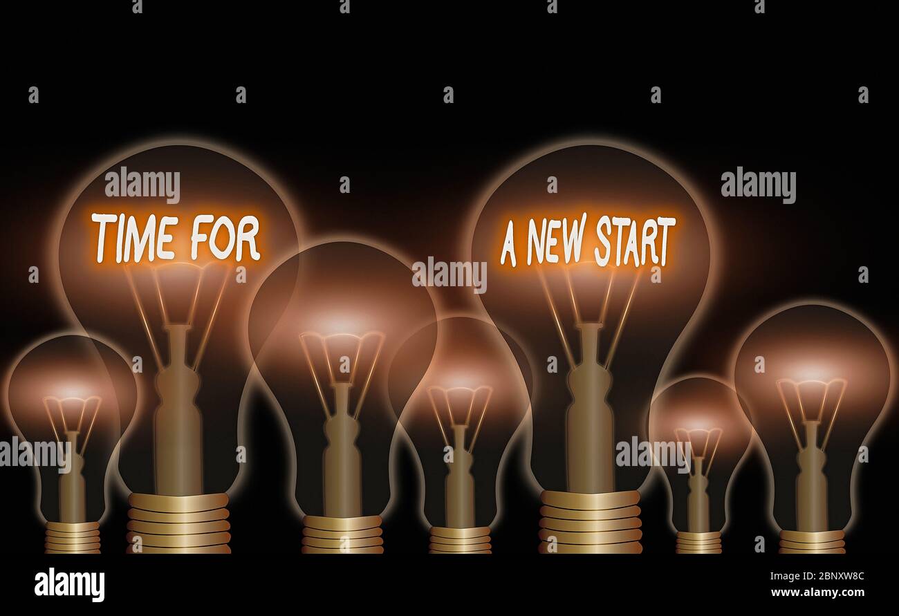 Text sign showing Time For A New Start. Business photo showcasing ...
