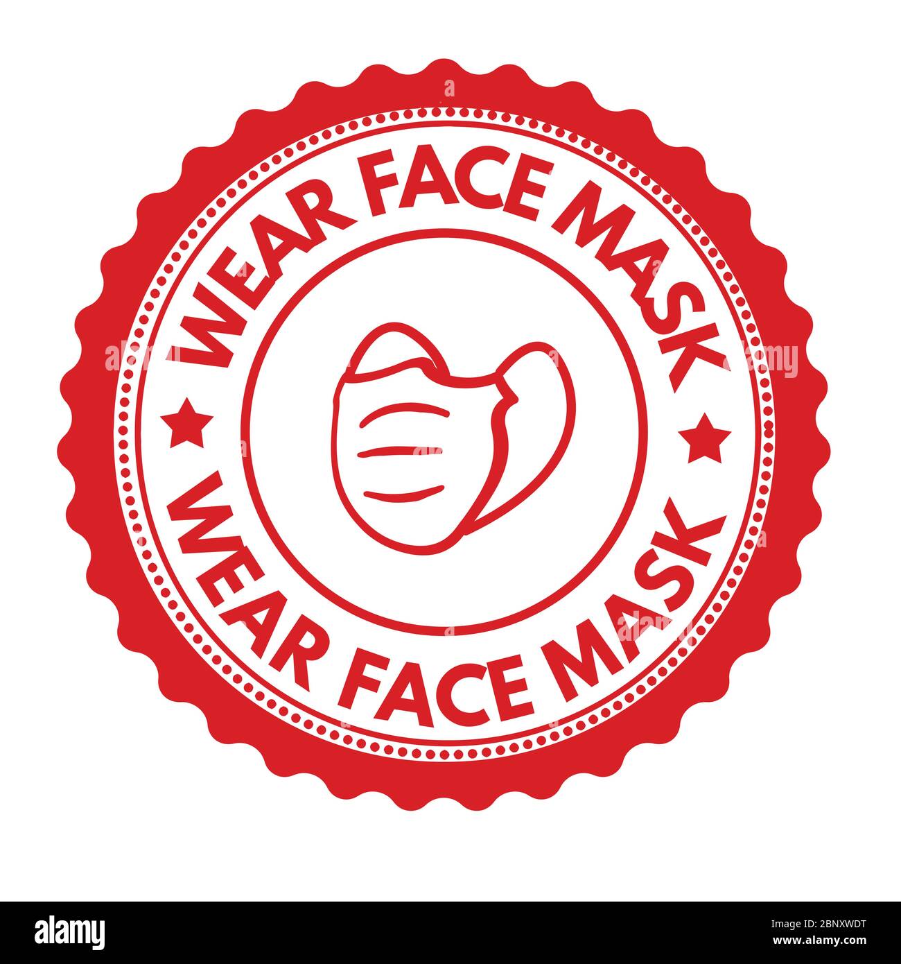 Must wear face mask sign Stock Vector Images - Alamy