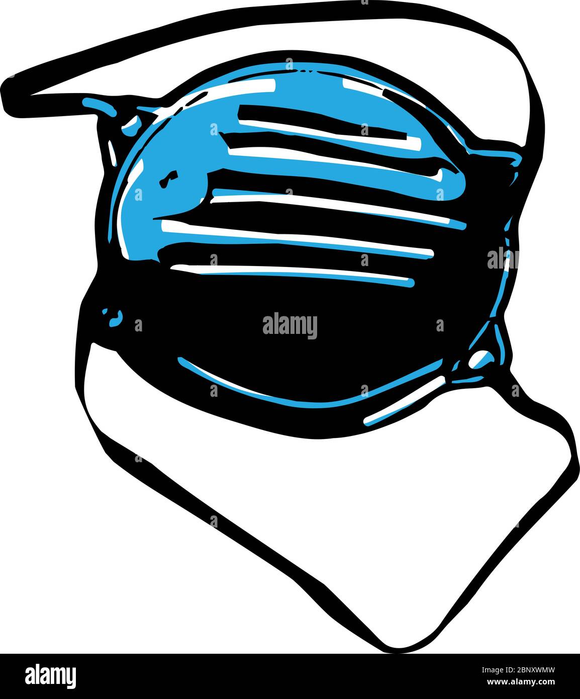 Blue surgical masks Stock Vector Images - Alamy