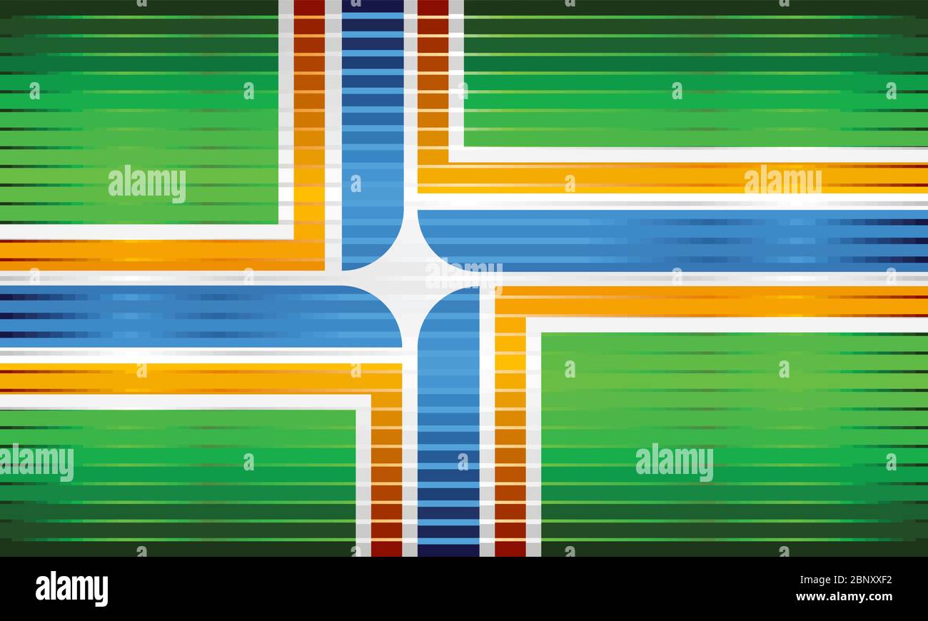 Shiny Grunge flag of the Portland - Illustration, Three dimensional ...