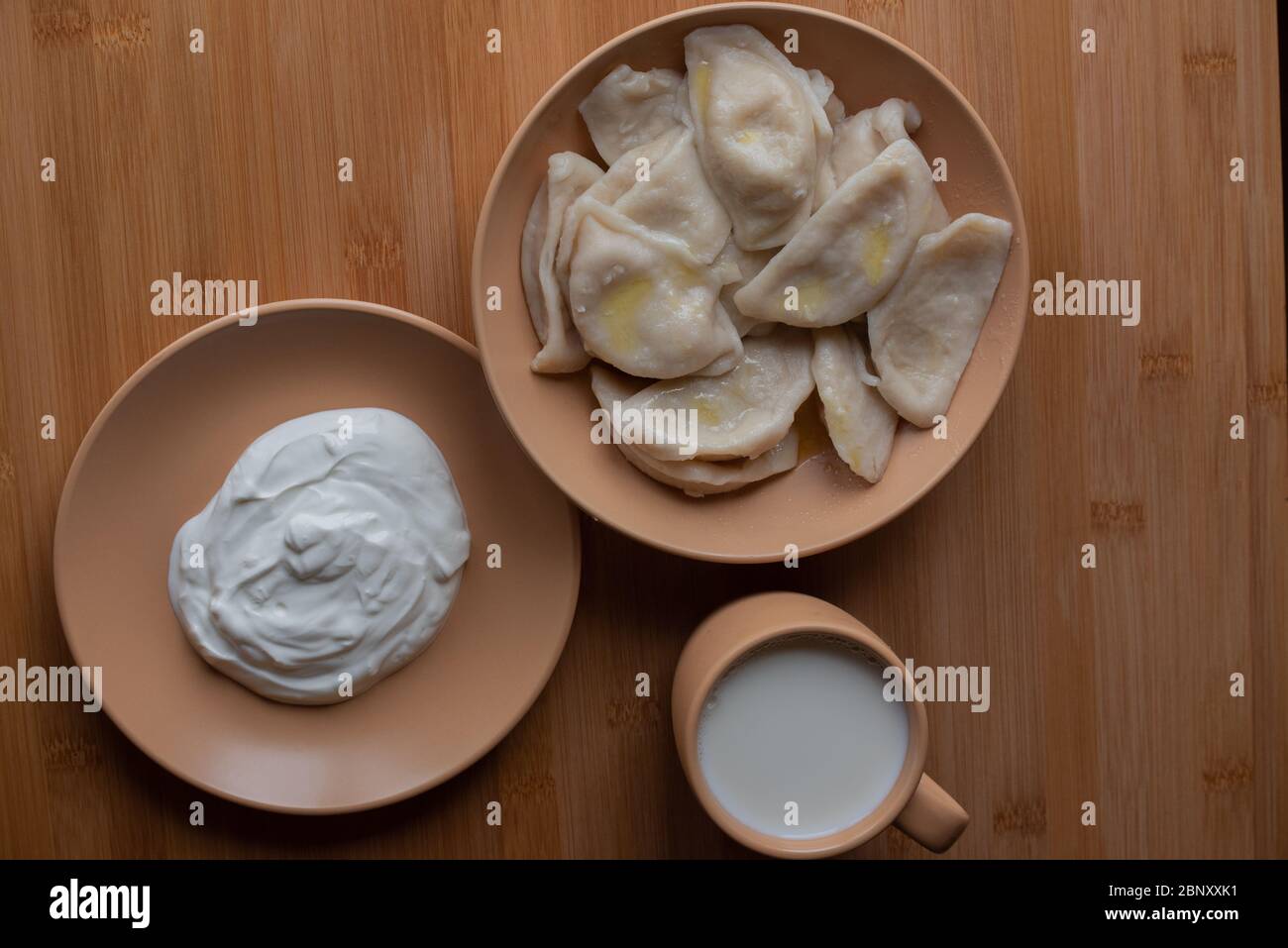 Vareniks. Slavic food. Ukrainian. Traditional dish. Food photography ...