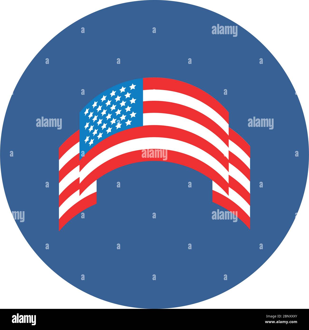 ribbon with usa flag block style Stock Vector Image & Art - Alamy