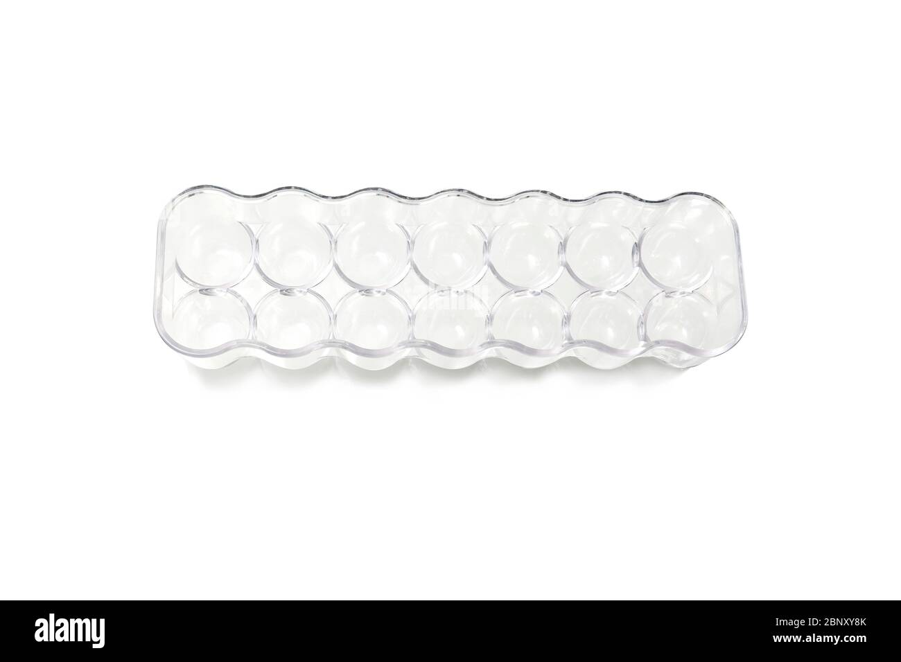 Plastic eggs box isolated on white background Stock Photo - Alamy