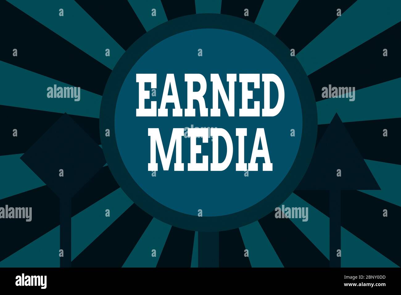 Text sign showing Earned Media. Business photo showcasing Publicity ...