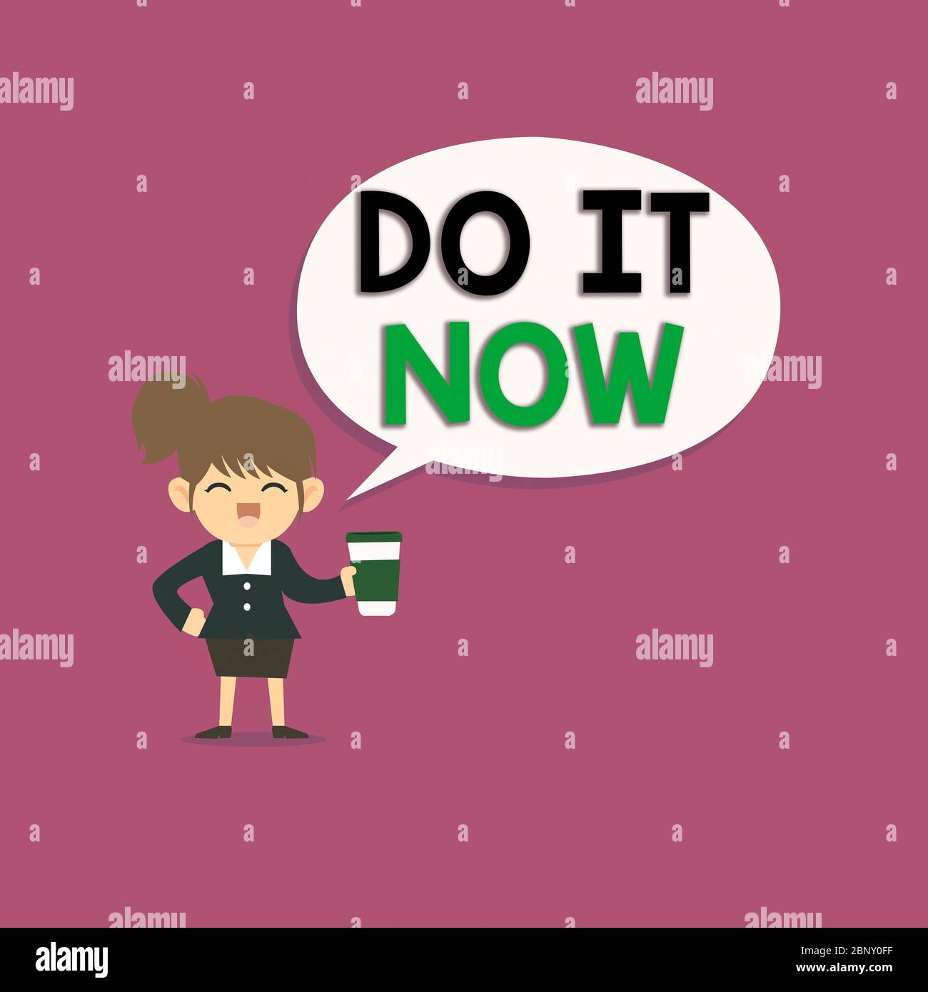 Writing note showing Do It Now. Business concept for not hesitate and ...