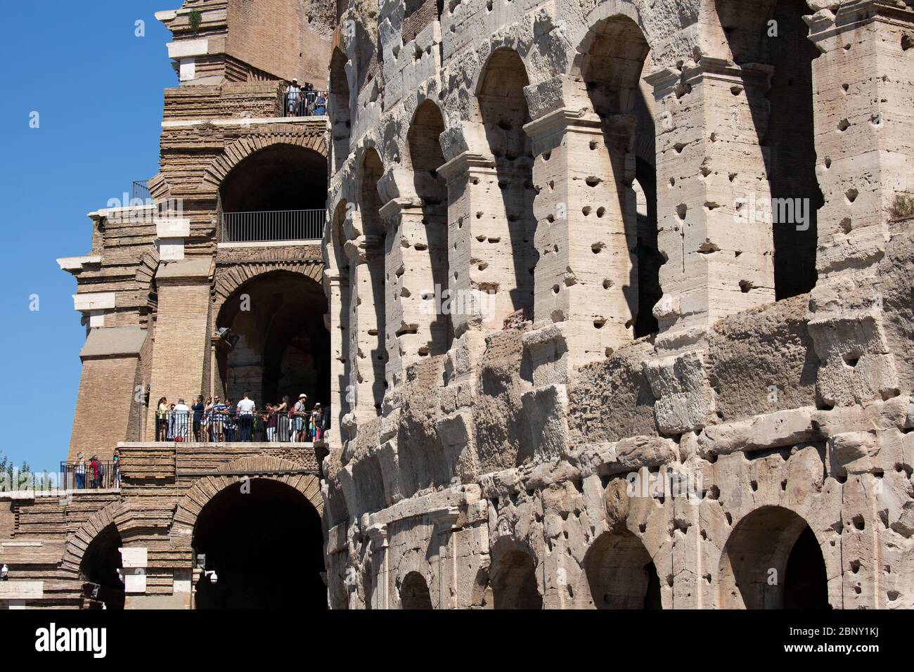 Roman colosseum in Rome city centre and the walls of Ancient Rome,Italy ...
