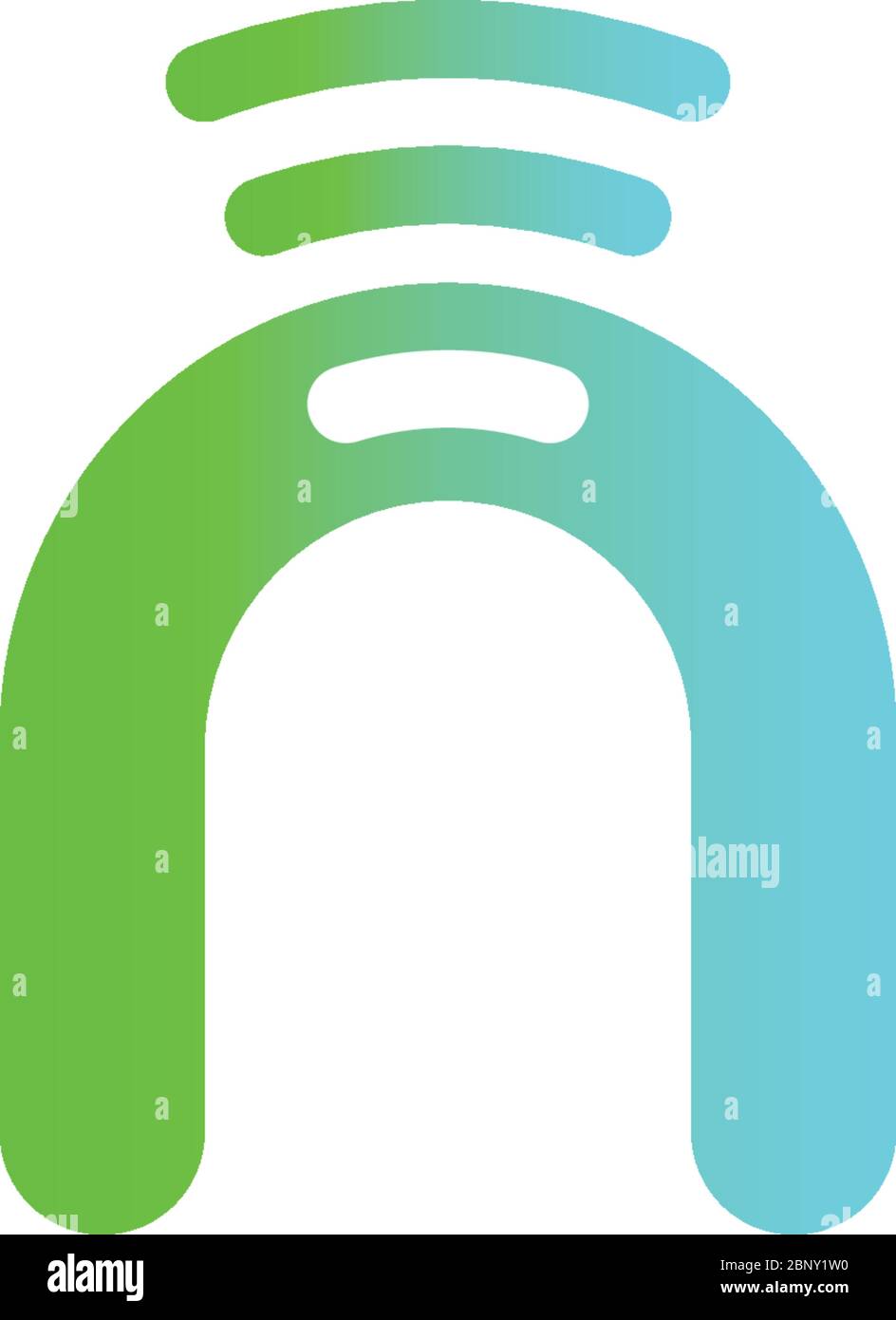 Letter n, Wireless connecting logo icon illustration Stock Vector Image ...