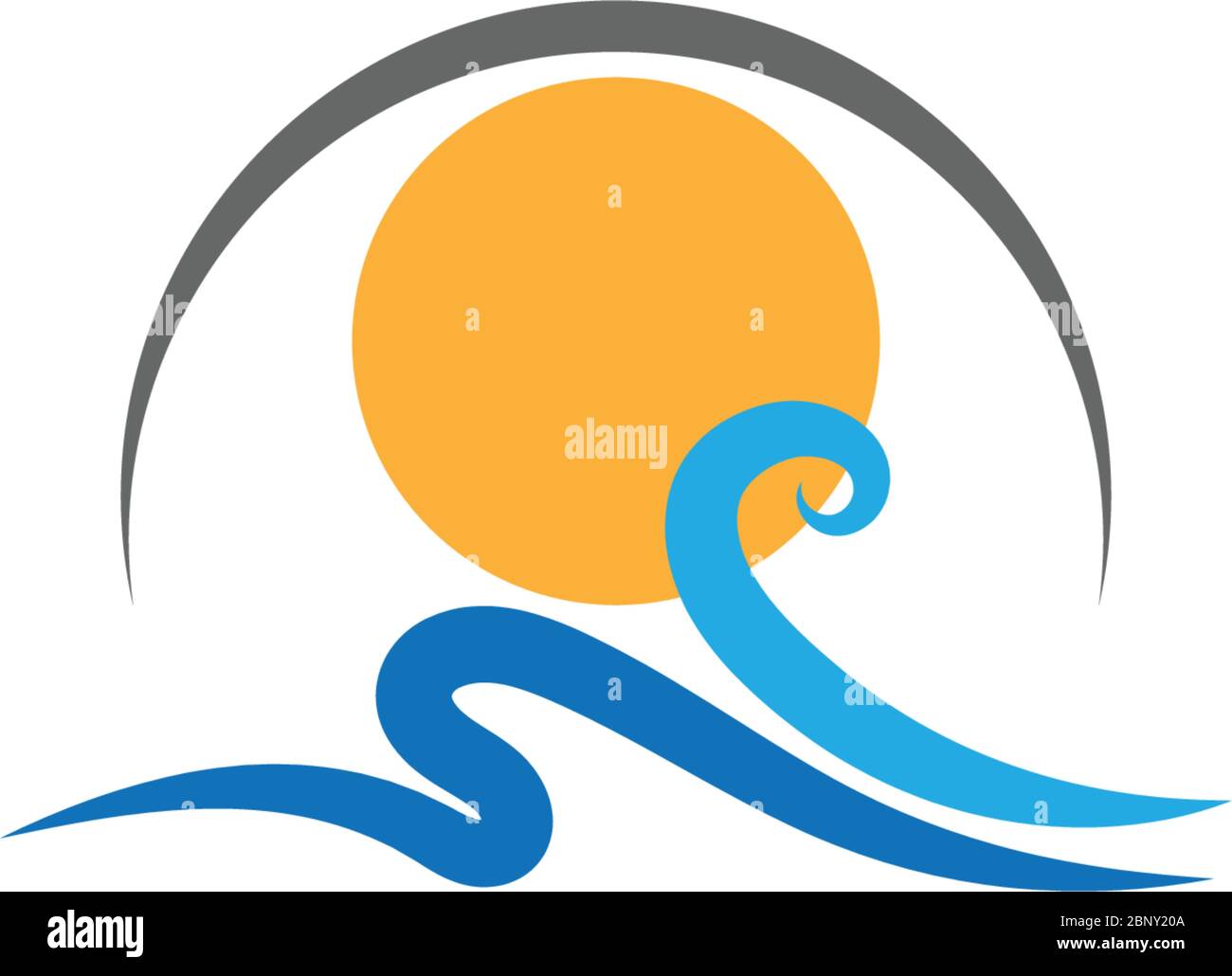 Sunset wave logo concept icon illustration Stock Vector Image & Art - Alamy