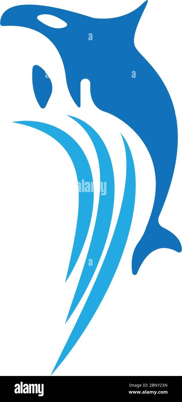 Dolphin Wave logo icon illustration Stock Vector Image & Art - Alamy