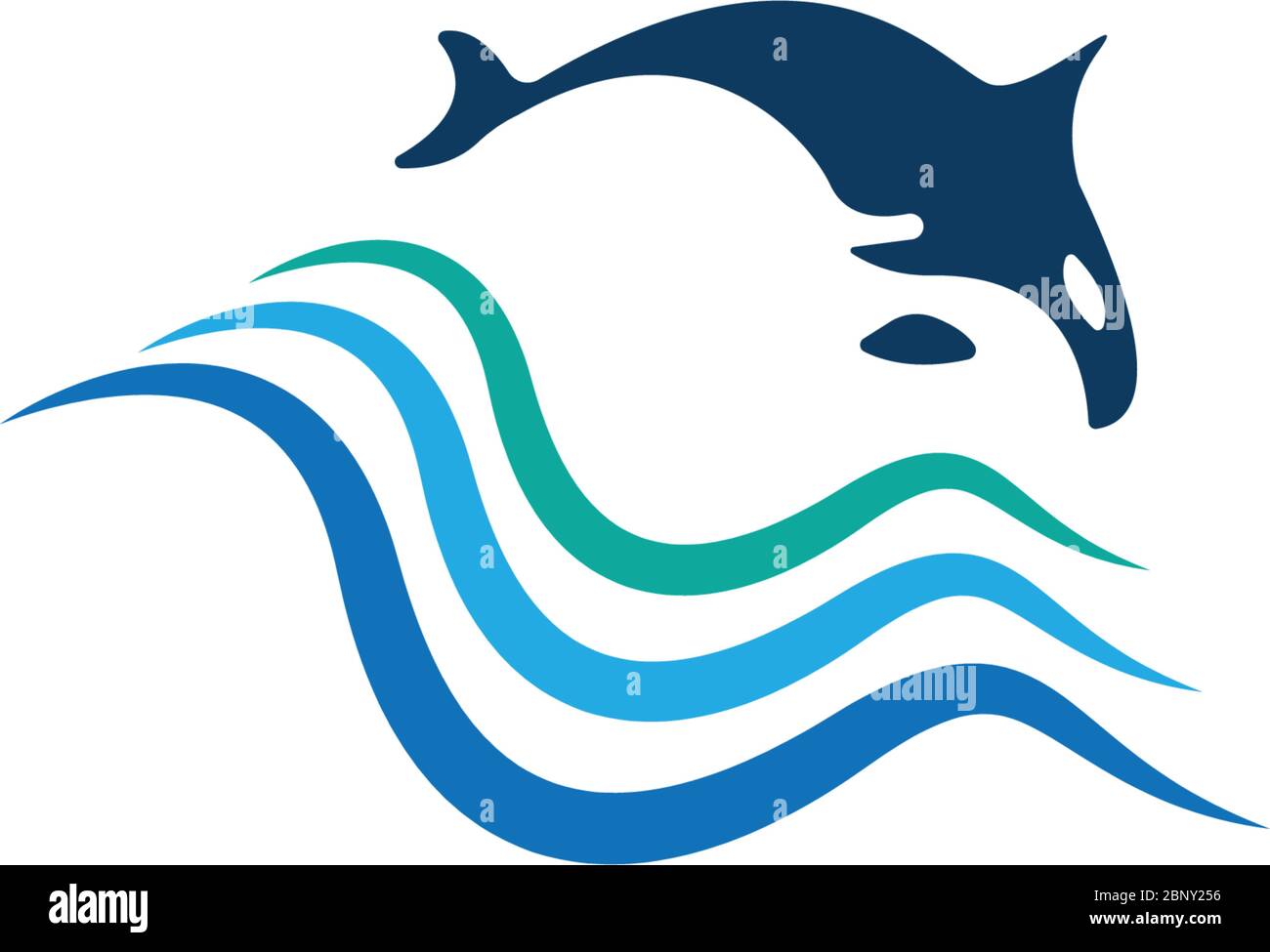 Dolphin Wave logo icon illustration Stock Vector Image & Art - Alamy