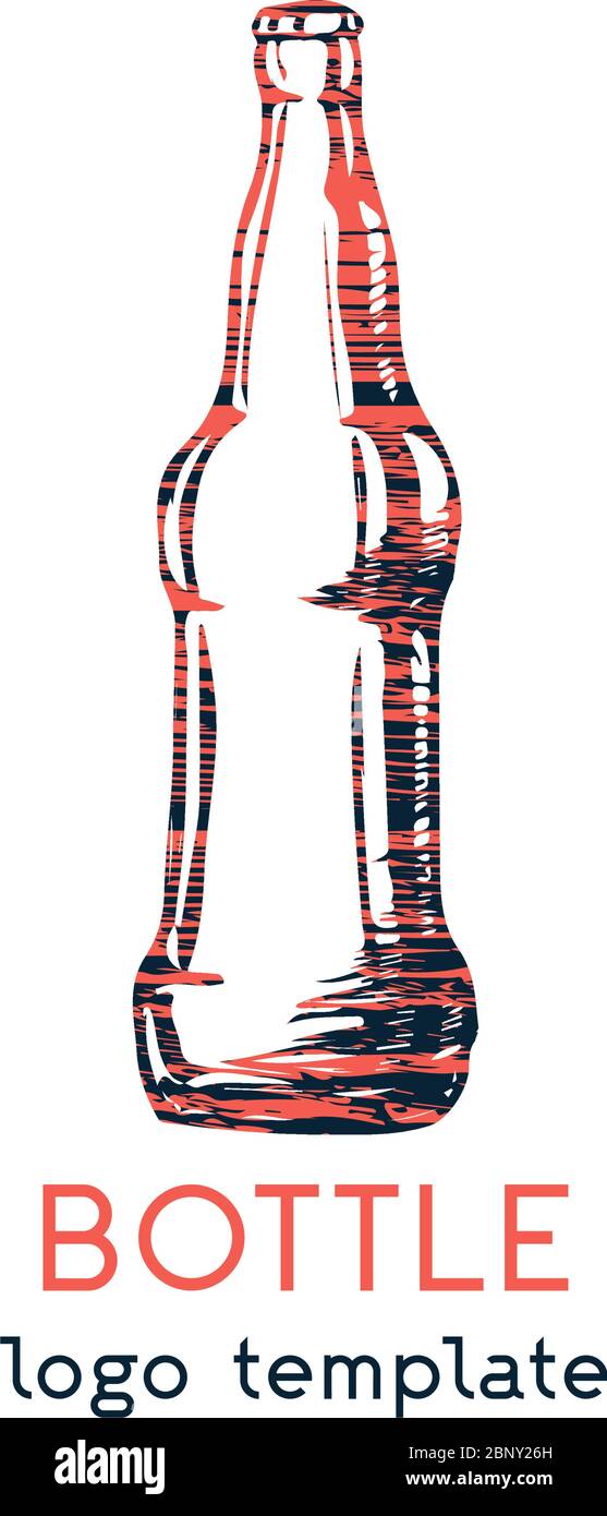 A logo with a simple hand-drawn bottle Stock Vector Image & Art - Alamy