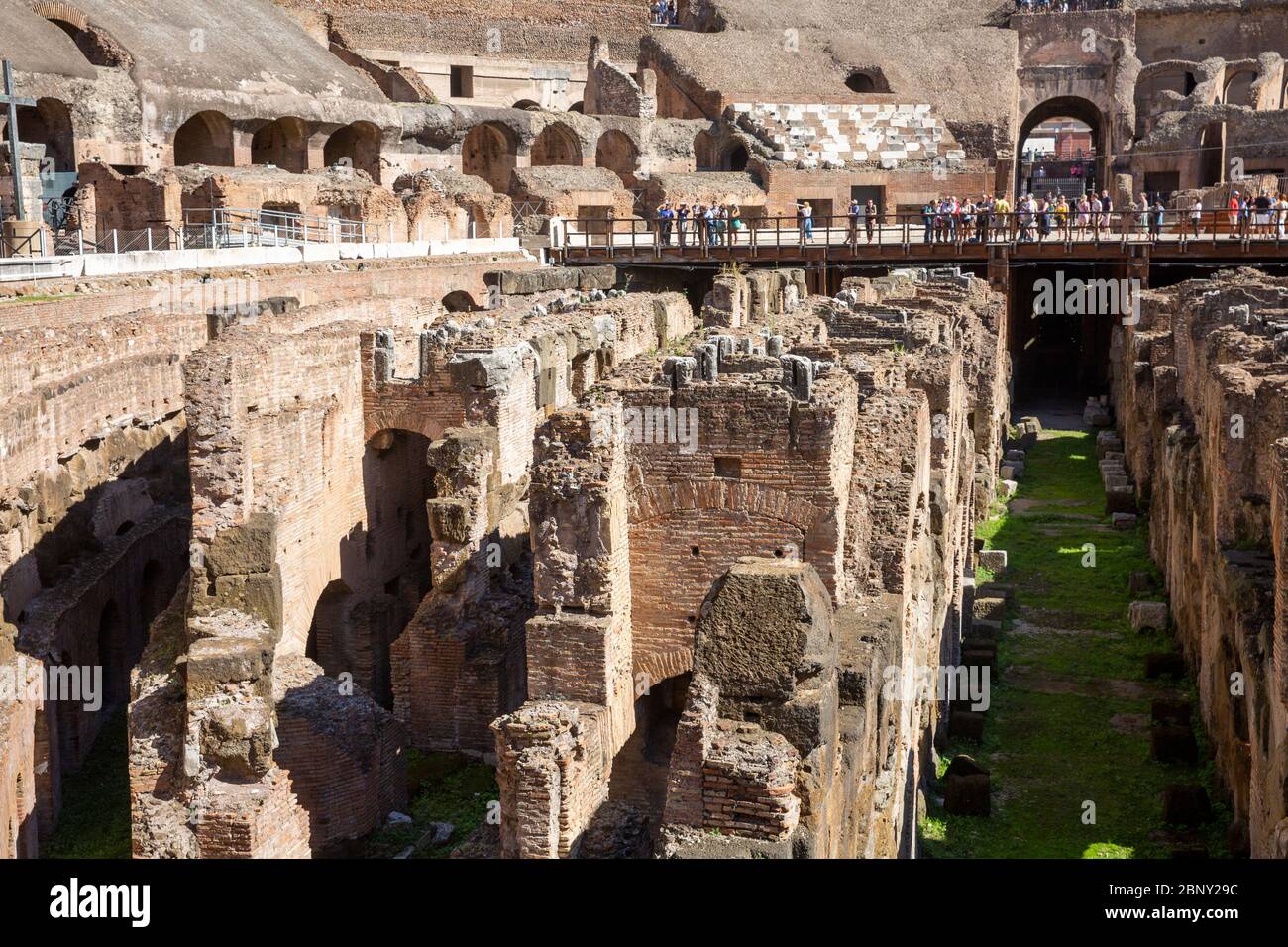 Colosseum Rome and its underground structure in this world famous ...