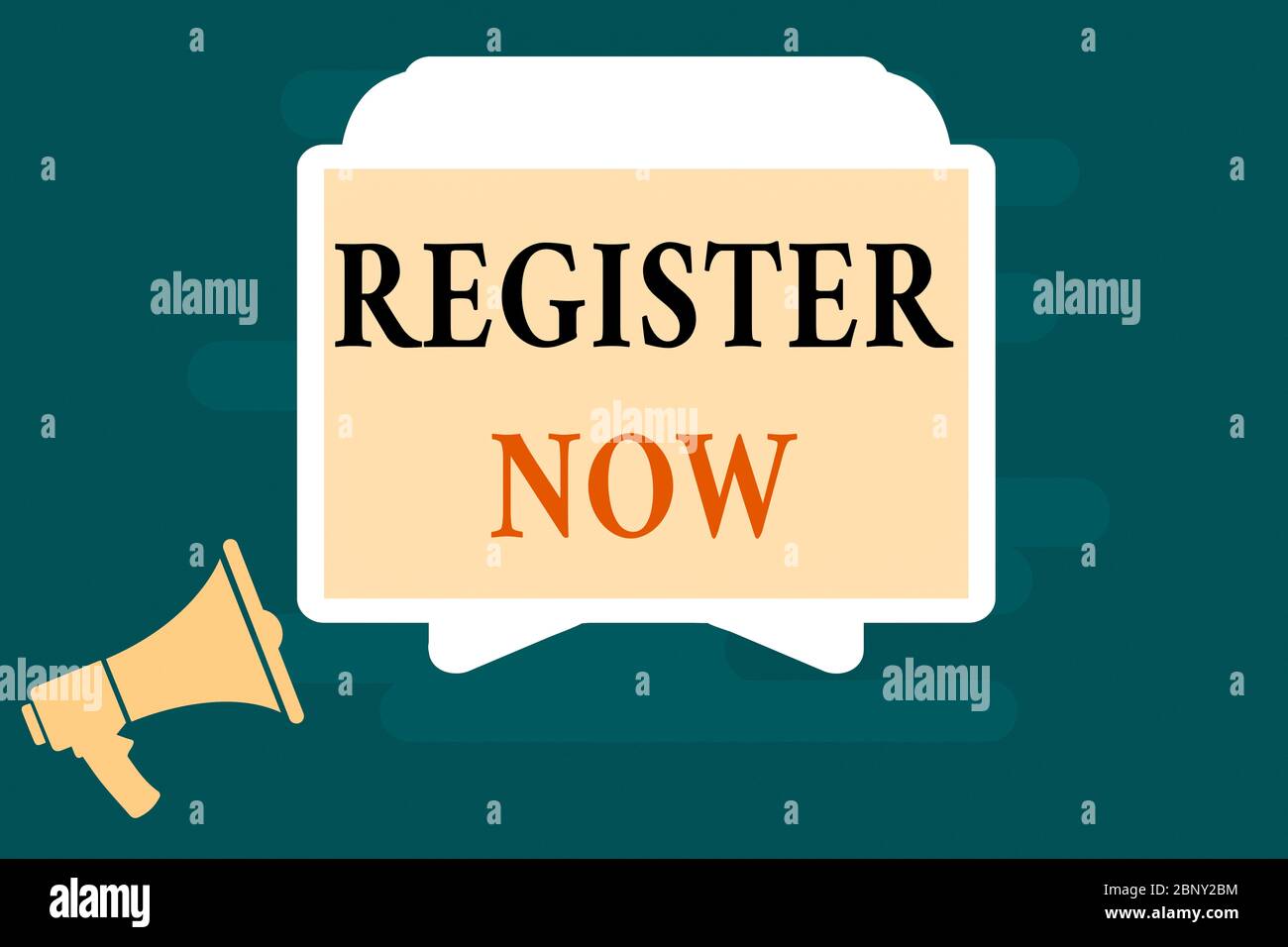 Handwriting text writing Register Now. Conceptual photo official list ...