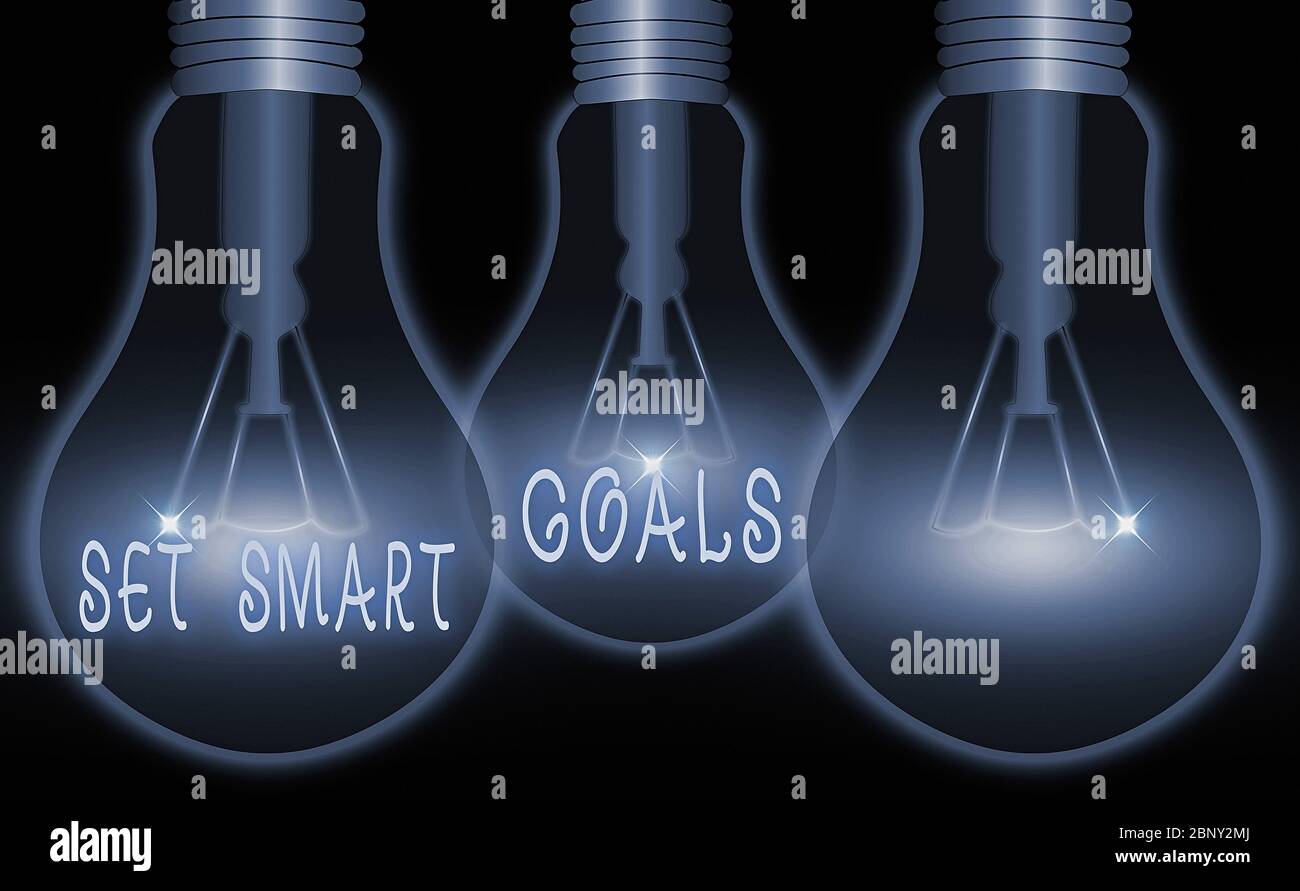 Conceptual hand writing showing Set Smart Goals. Concept meaning list ...