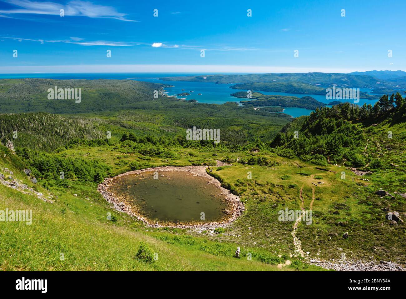 A view from the Sleeping Beauty Trail on Graham Island, Haida Gwaii ...