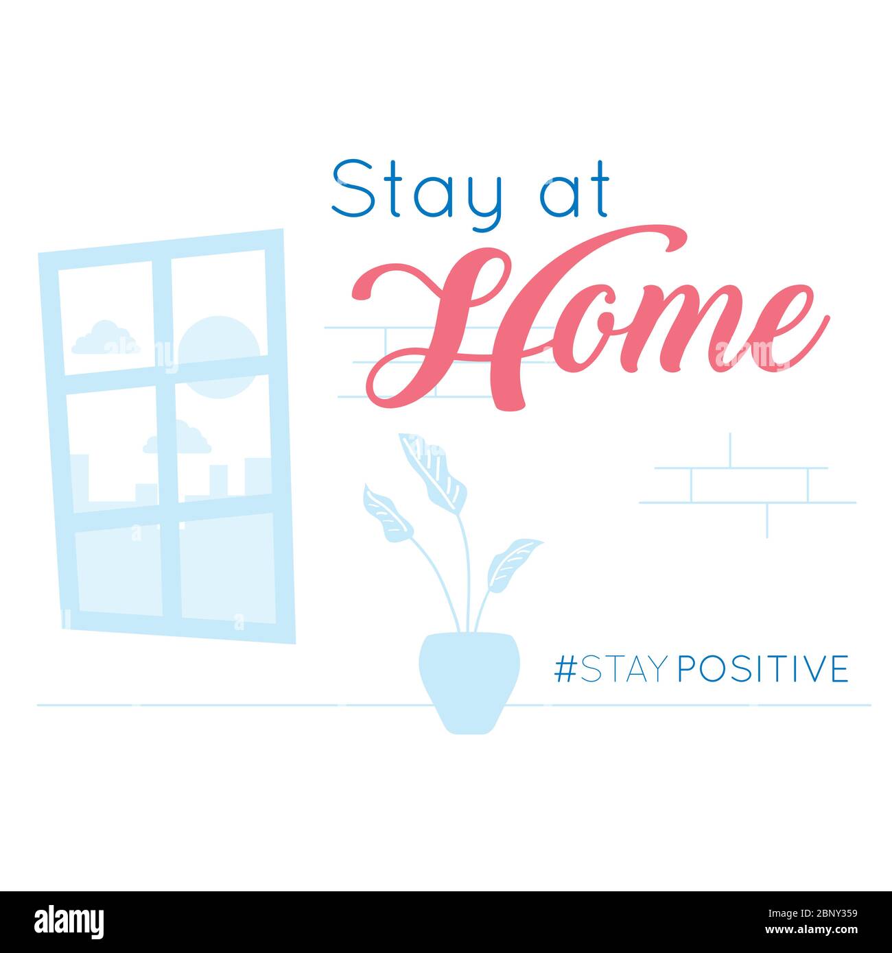 stay at home message for covid19 Stock Vector Image & Art - Alamy