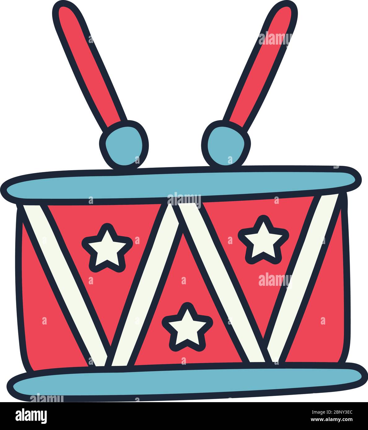 drum instrument line and fill style icon Stock Vector Image & Art - Alamy
