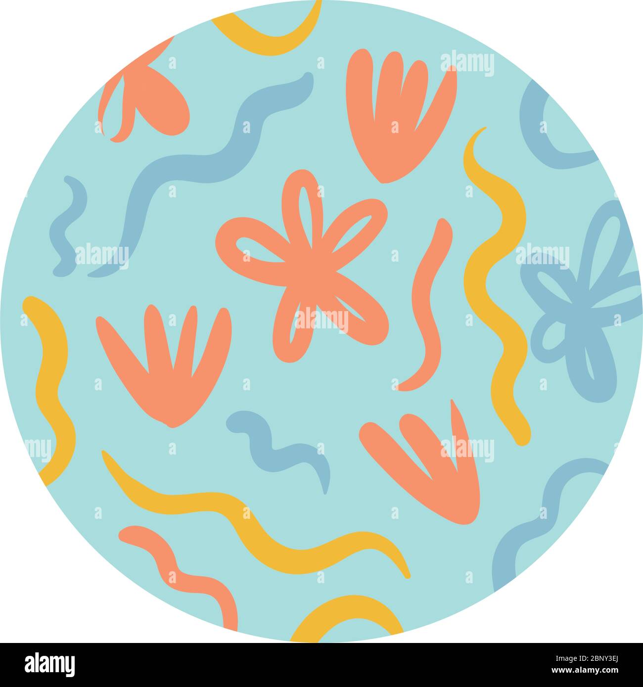 flowers organic pattern block style Stock Vector Image & Art - Alamy