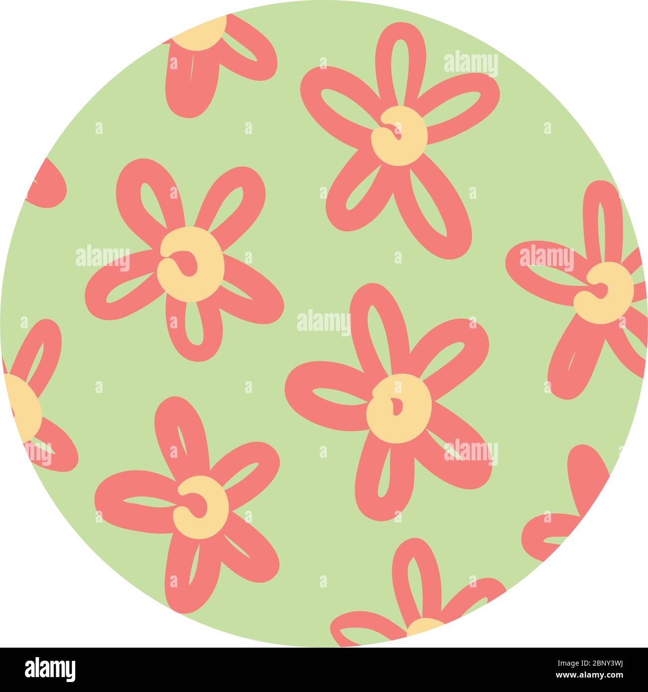 flowers organic pattern block style Stock Vector Image & Art - Alamy
