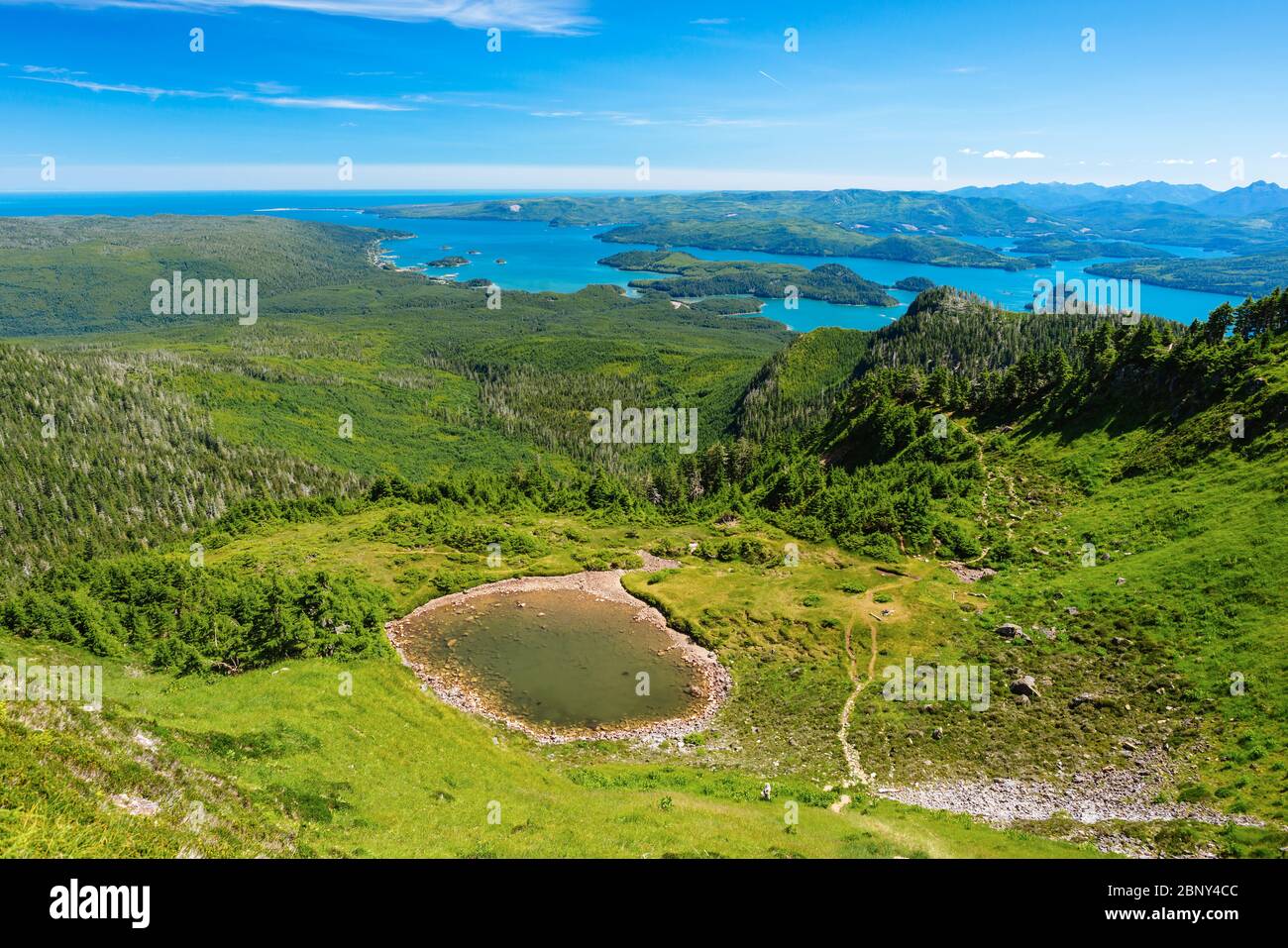 A view from the Sleeping Beauty Trail on Graham Island, Haida Gwaii ...