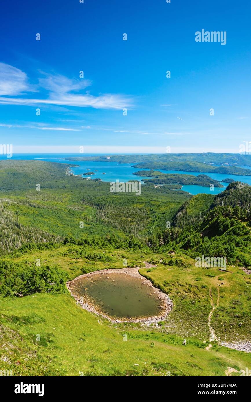 A view from the Sleeping Beauty Trail on Graham Island, Haida Gwaii ...
