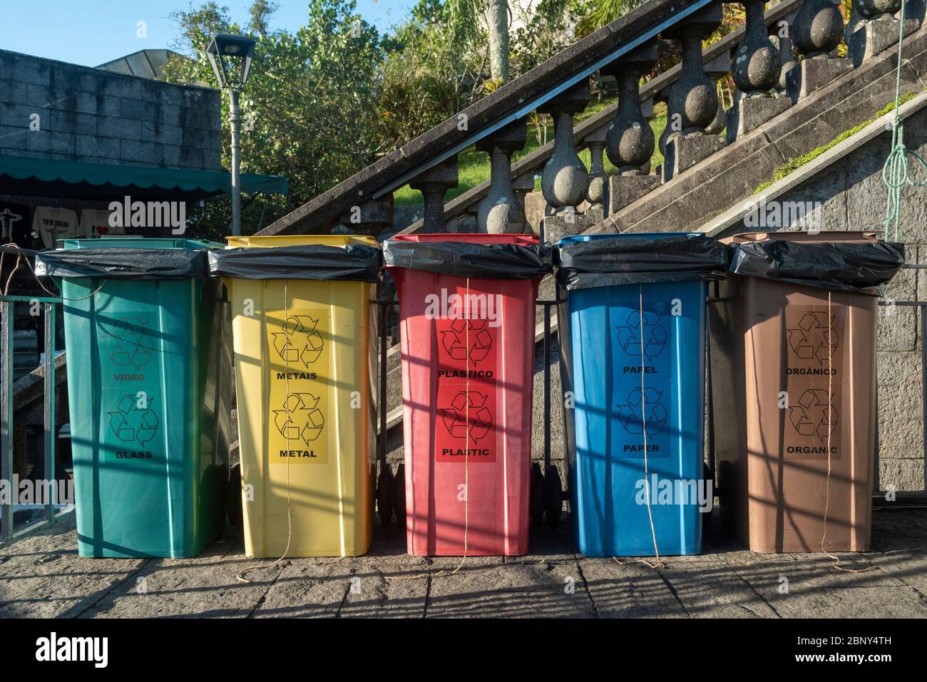 Selective waste bins Stock Photo - Alamy