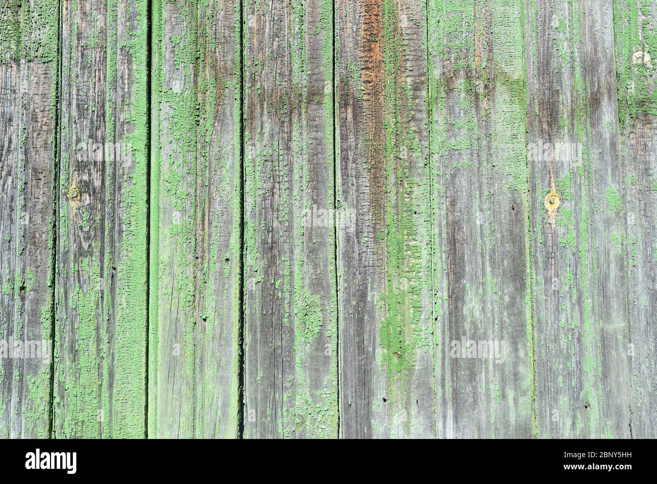 Background. Wooden boards with peeling green paint Stock Photo - Alamy