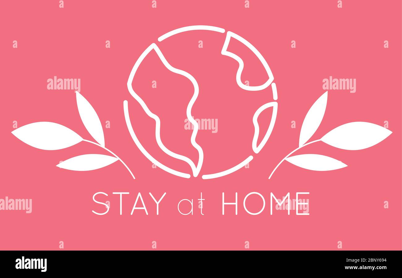 stay at home message for covid19 Stock Vector Image & Art - Alamy