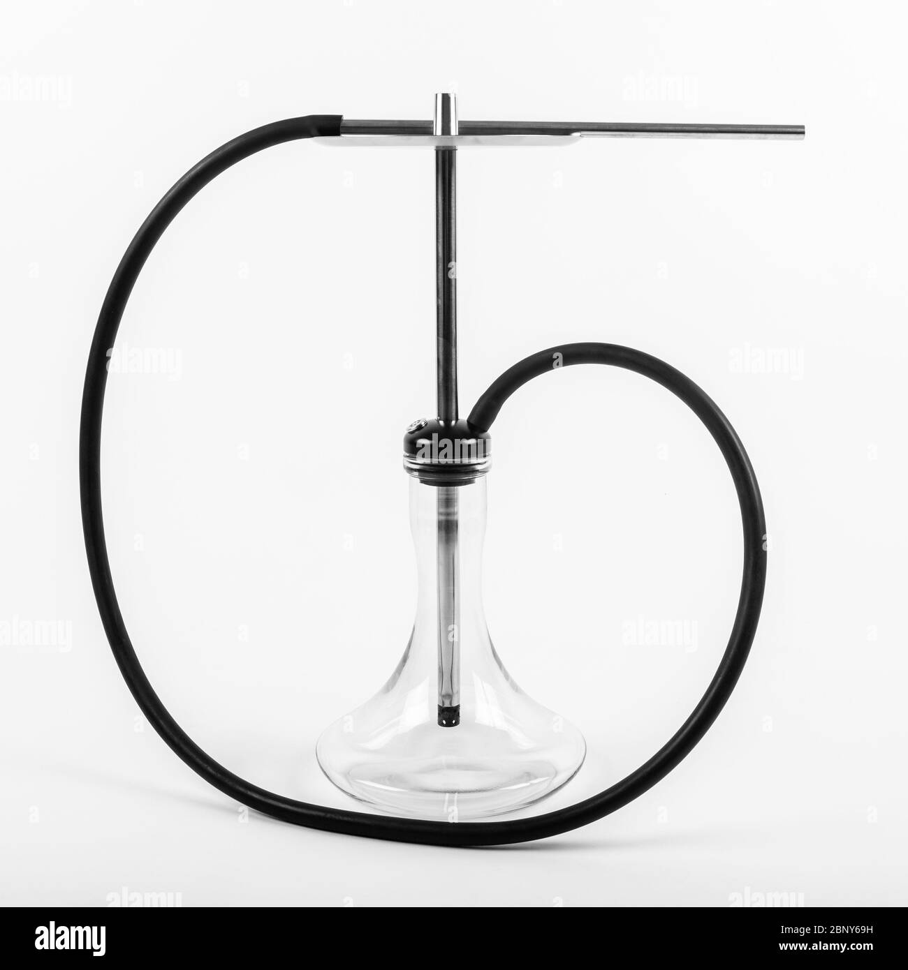 Hookah with a transparent glass flask on a white background Stock Photo ...