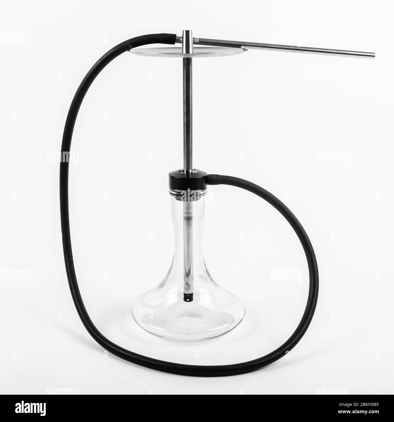 Hookah with a transparent glass flask on a white background Stock Photo ...