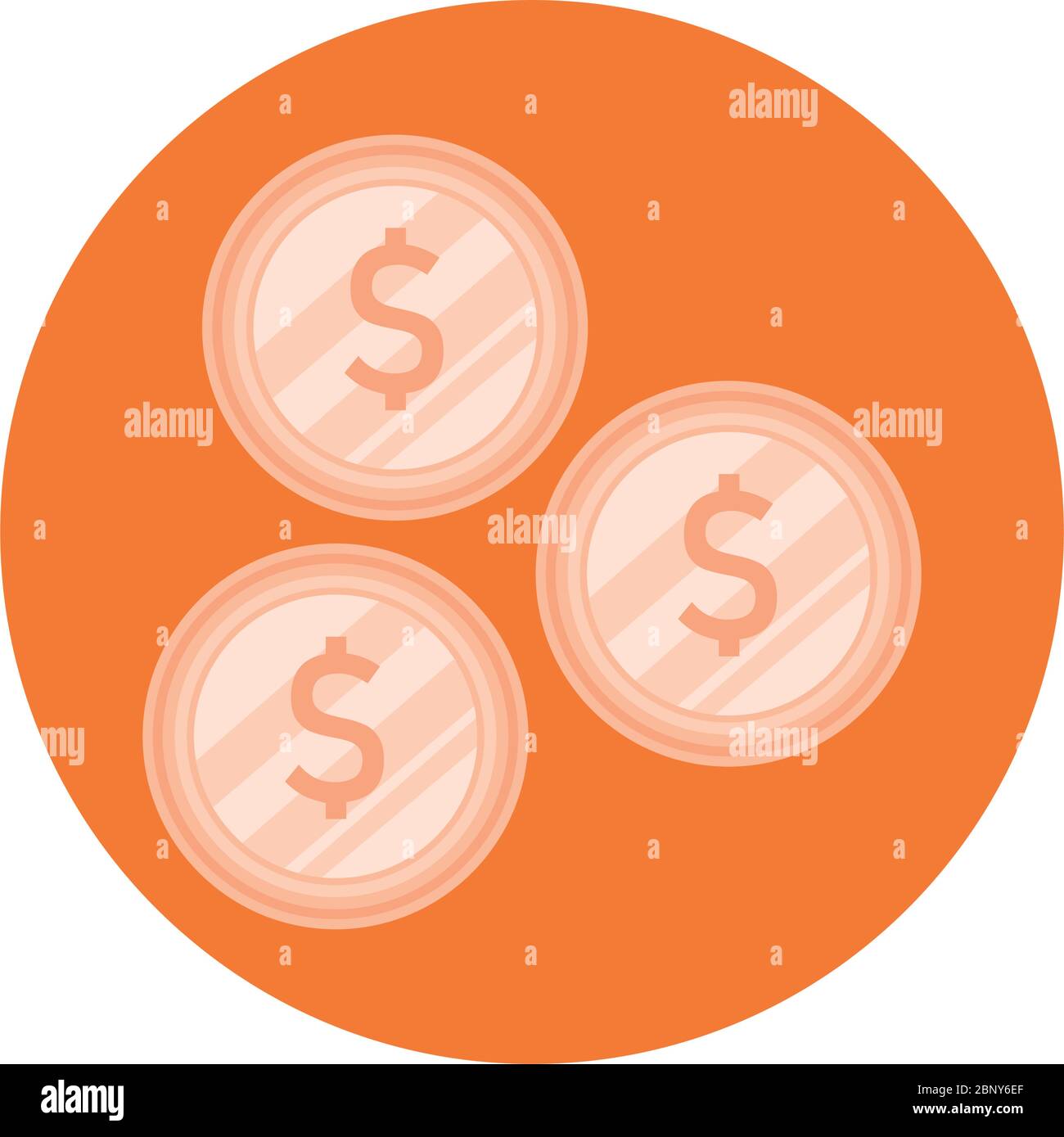 coins money dollars block style Stock Vector Image & Art - Alamy