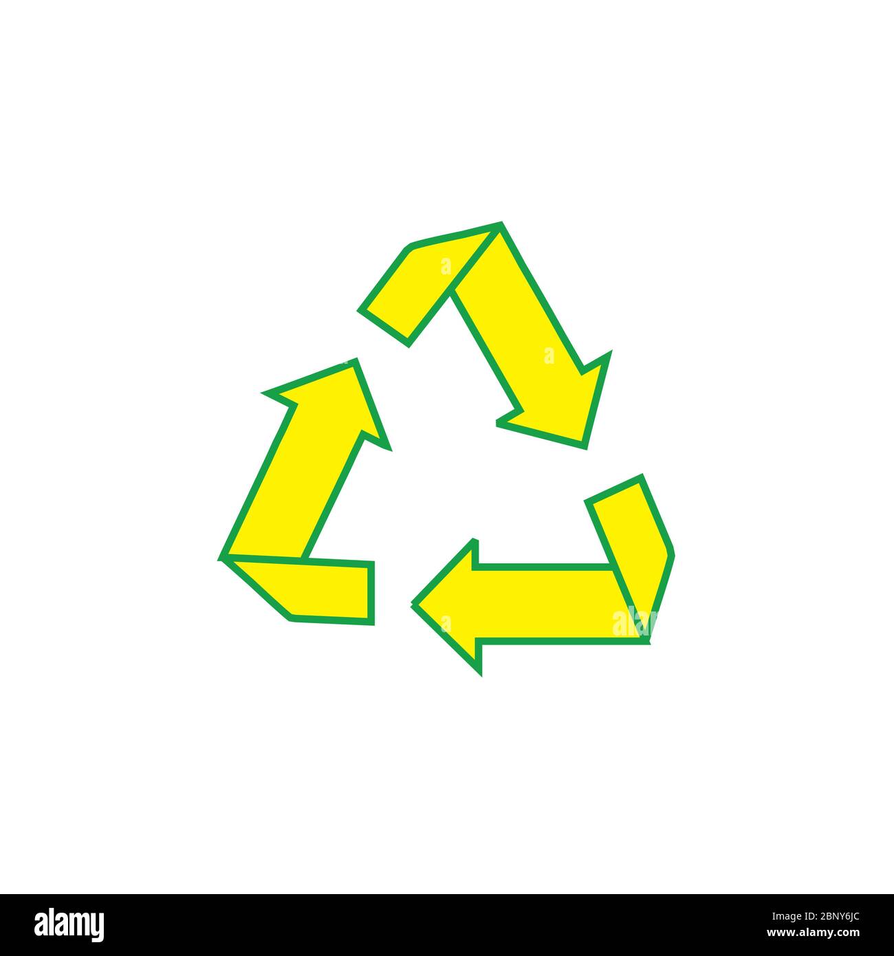 triangle arrows paper recycle symbol vector Stock Vector Image & Art ...
