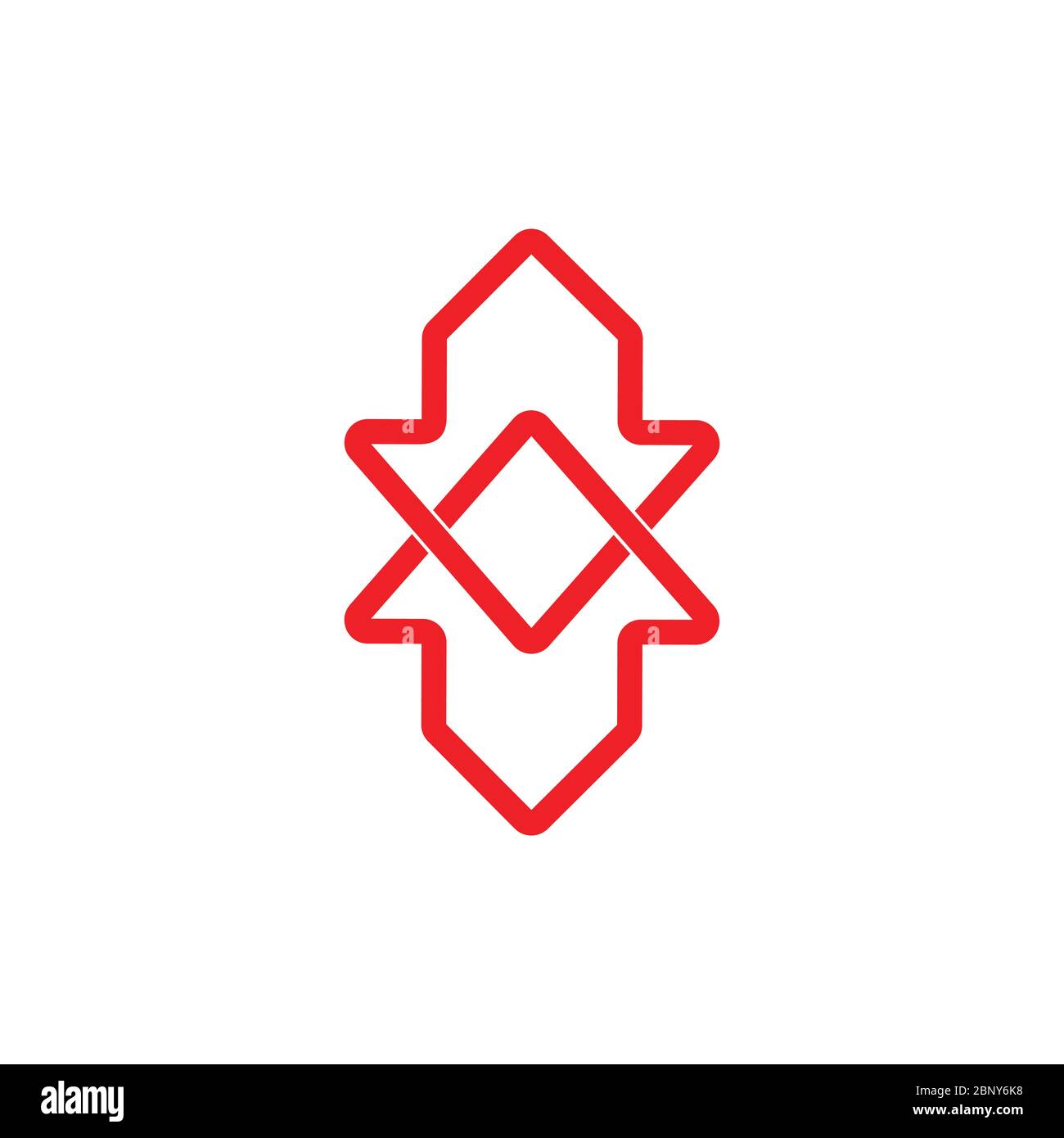 linked geometric arrow logo vector Stock Vector Image & Art - Alamy