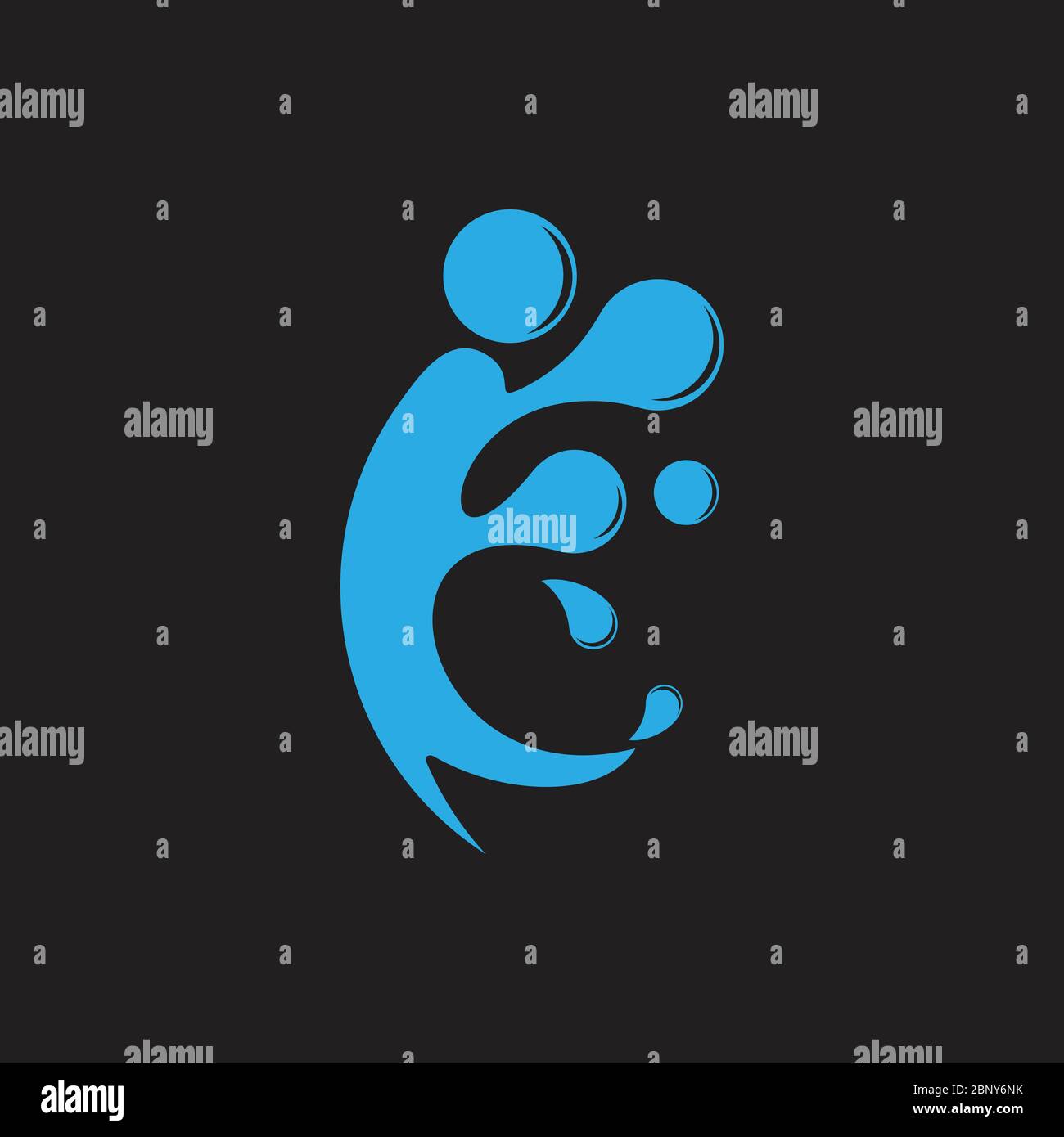 abstract people water splash logo vector Stock Vector Image & Art - Alamy