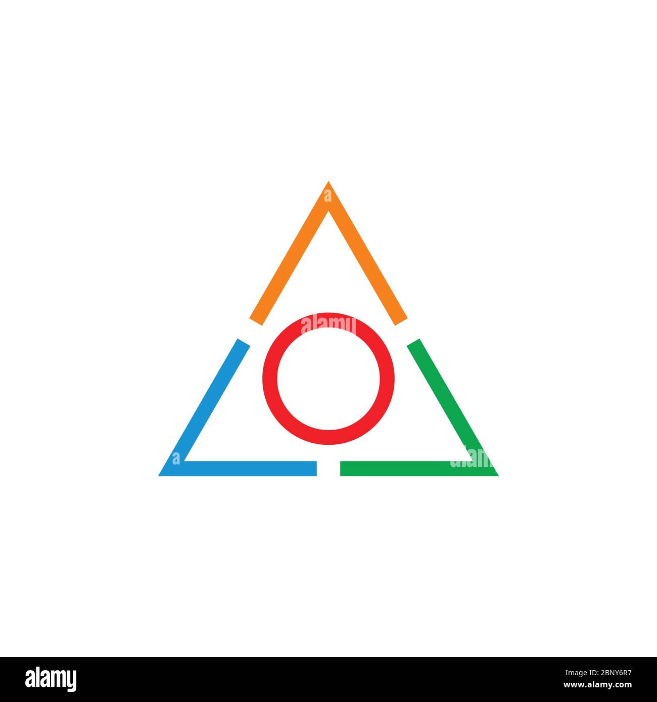 triangle line circle geometric logo vector Stock Vector Image & Art - Alamy