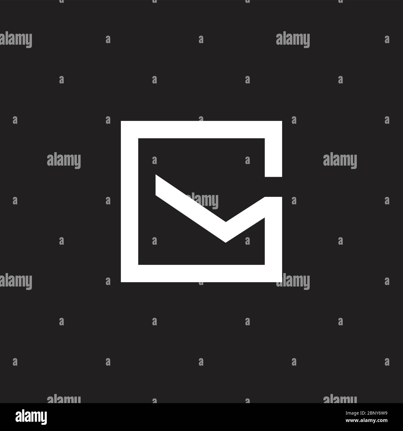 letter gm simple geometric line design symbol vector Stock Vector Image ...
