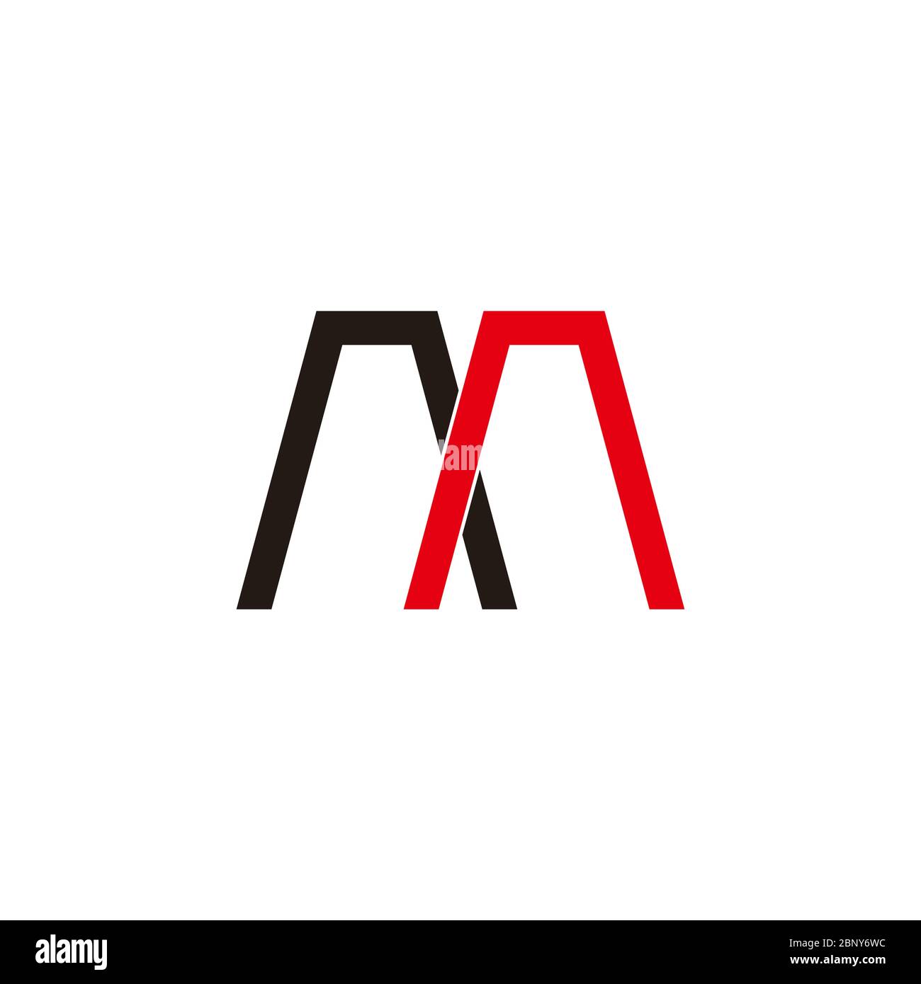 letter m simple overlapping line colorful logo vector Stock Vector ...